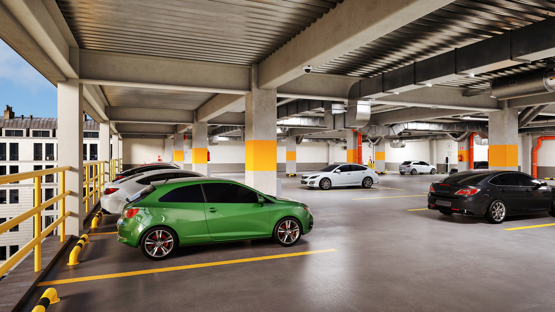 Evermotion Studio - Parking Lot Scene - Archinteriors for UE vol. 15