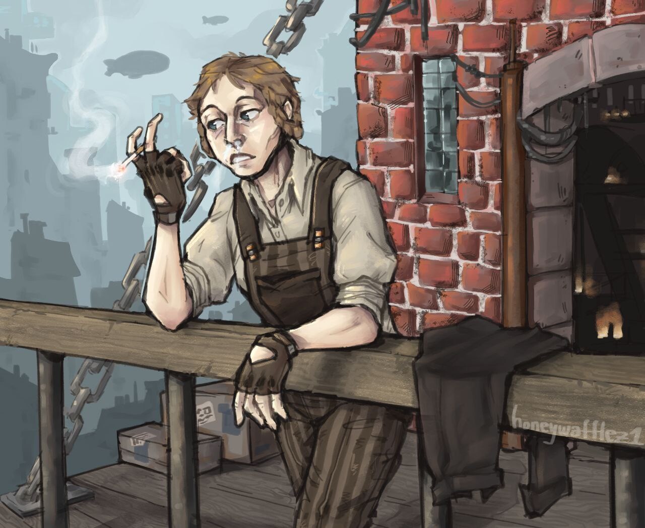 ArtStation - Steampunk Worker, Redrawn