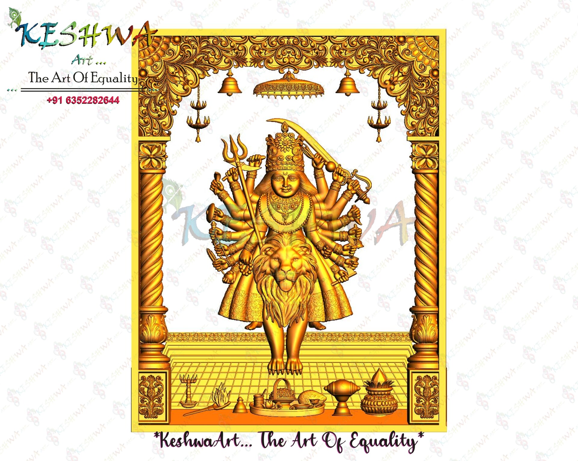 ArtStation - Shri Modheshwari mataji cnc file