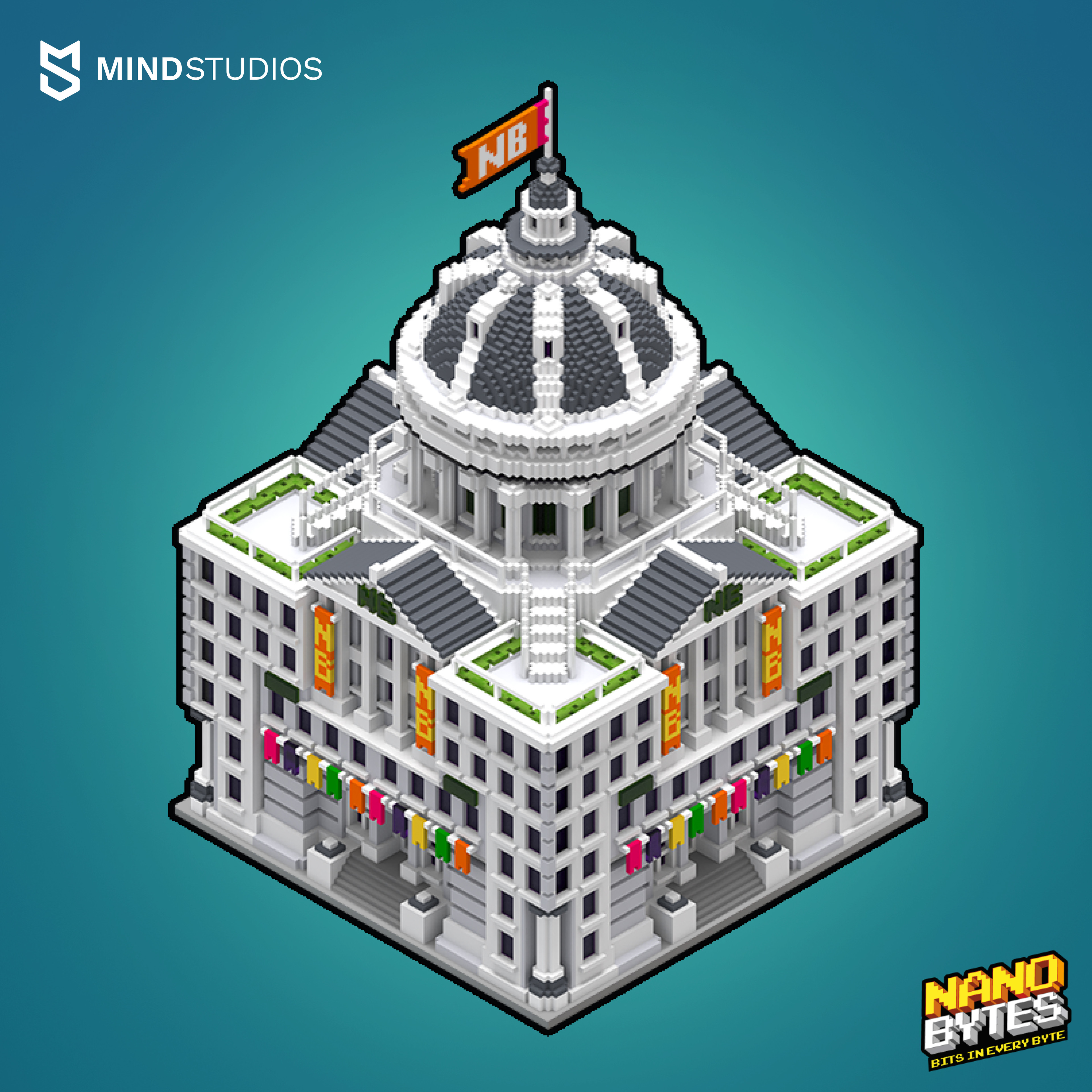 Mind Studios Games - Voxel Town Hall @ NanoBytes: ByteWorld
