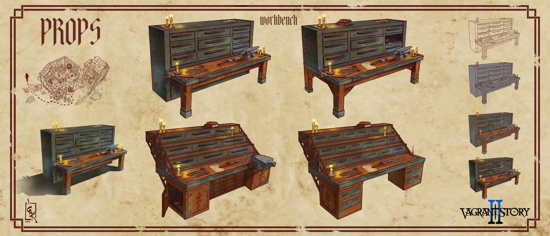 ArtStation - Workshop props -Vagrant Story II Portfolio Project