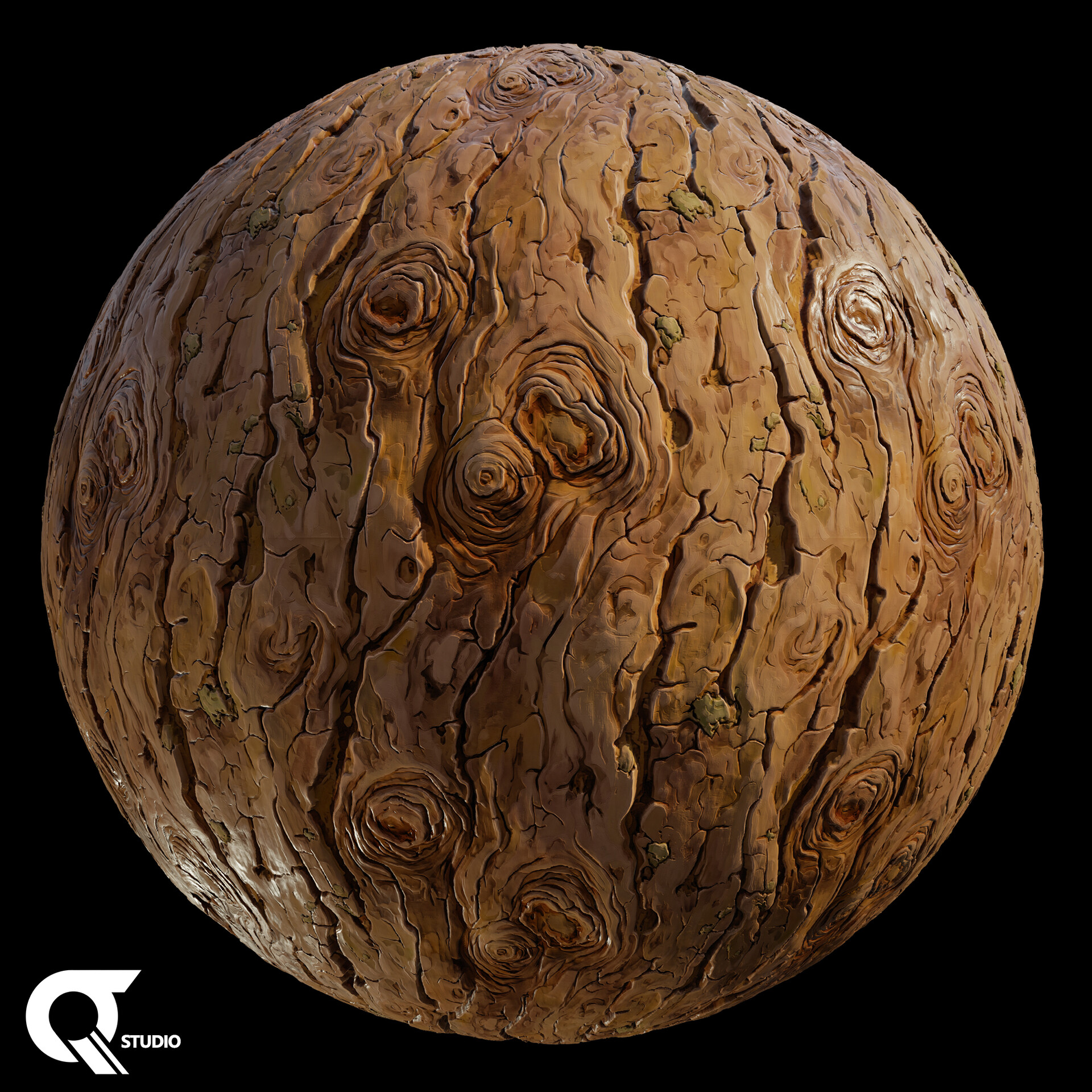 ArtStation - Substance Designer - Stylized wood material