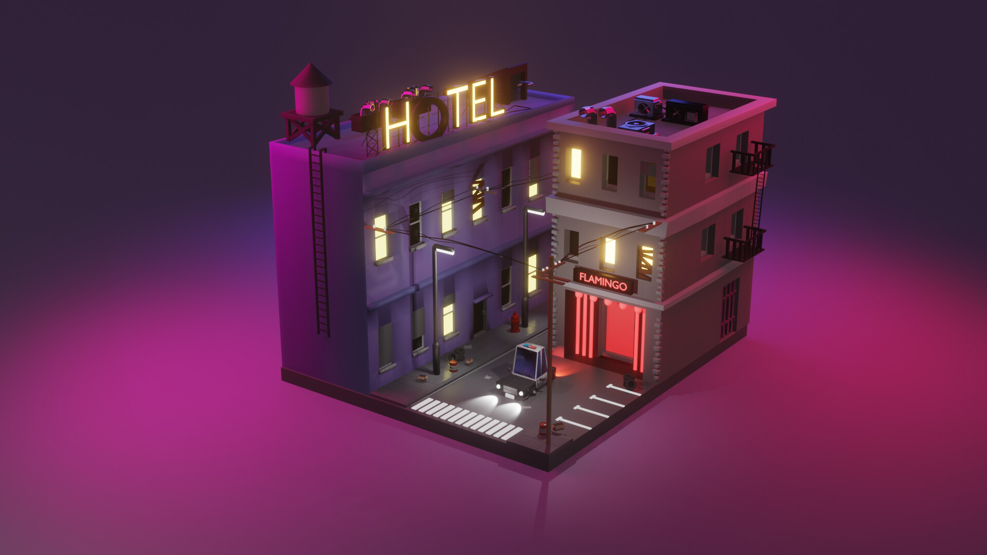 ArtStation - Diorama Hotel
