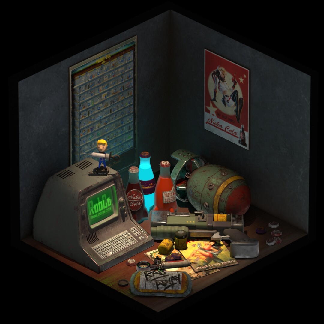 ArtStation - Fallout Isometric Scene