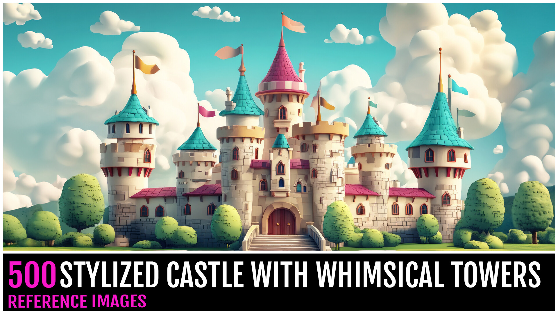 Isabelle ¥¥ - 500 Stylized Castle With Whimsical Towers