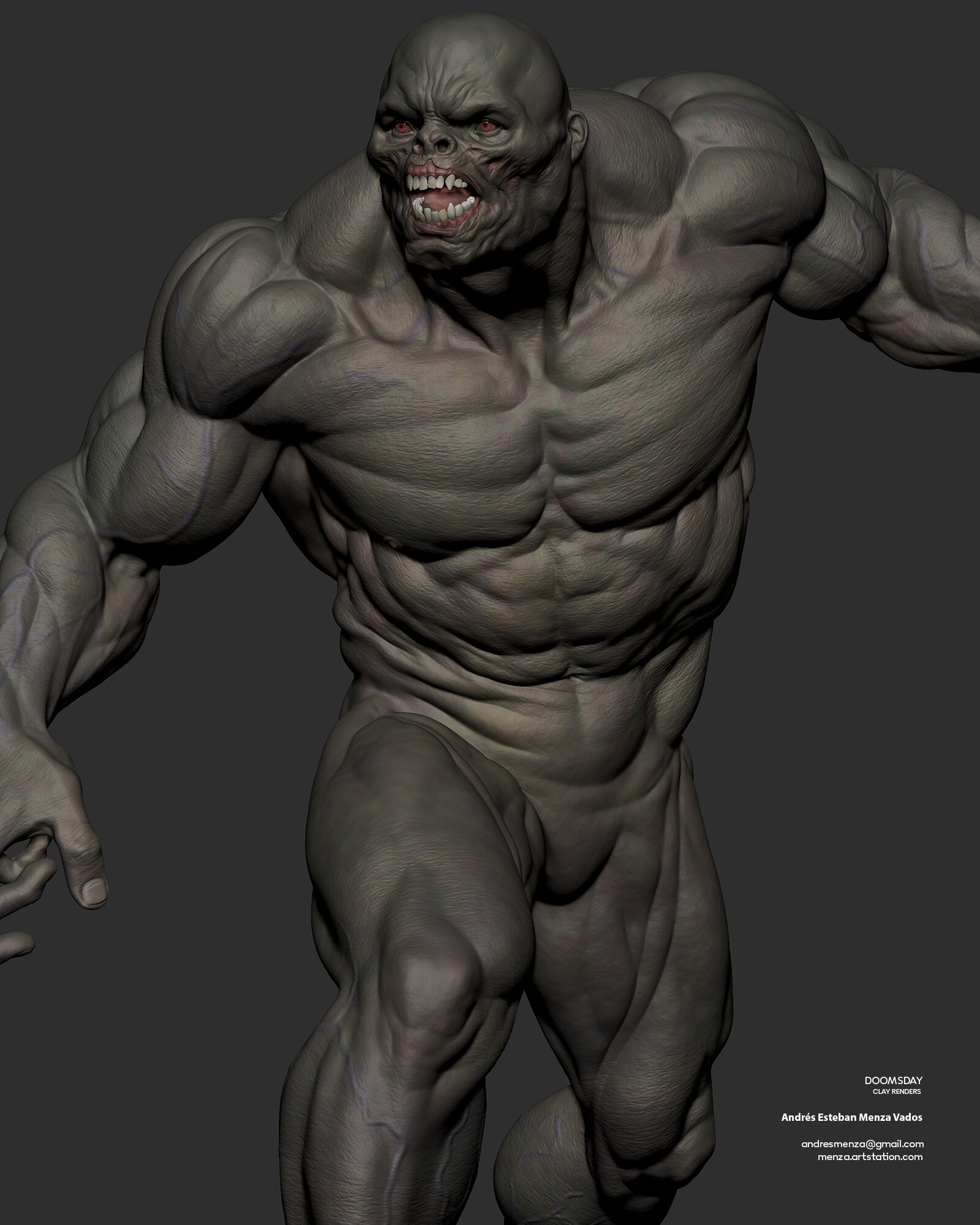 ArtStation - Anatomy Study for Doomsday