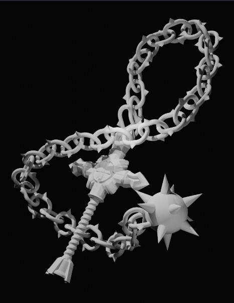 ArtStation - Crucifix/Flail Model