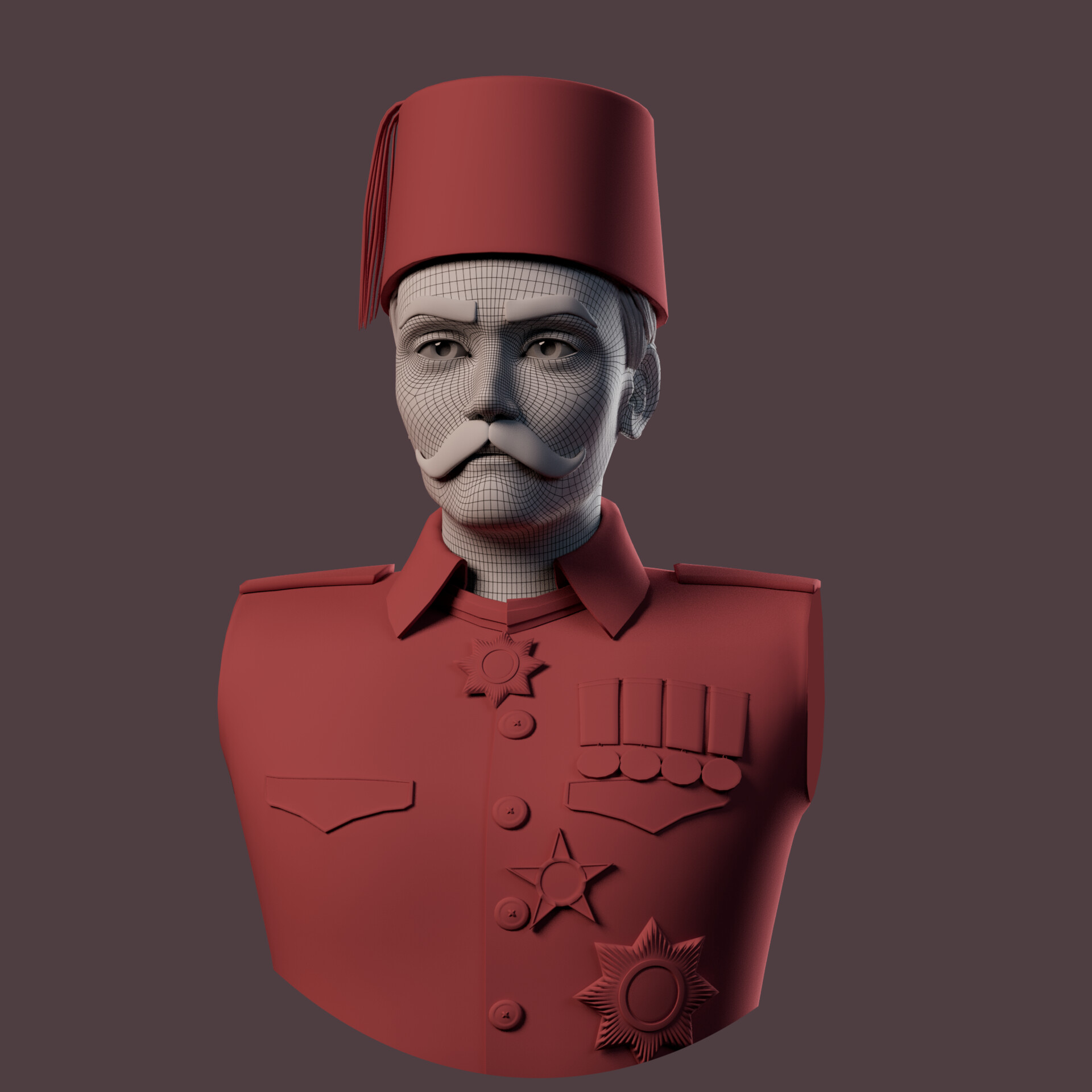 ArtStation - 3D model of Historical Turkish commander