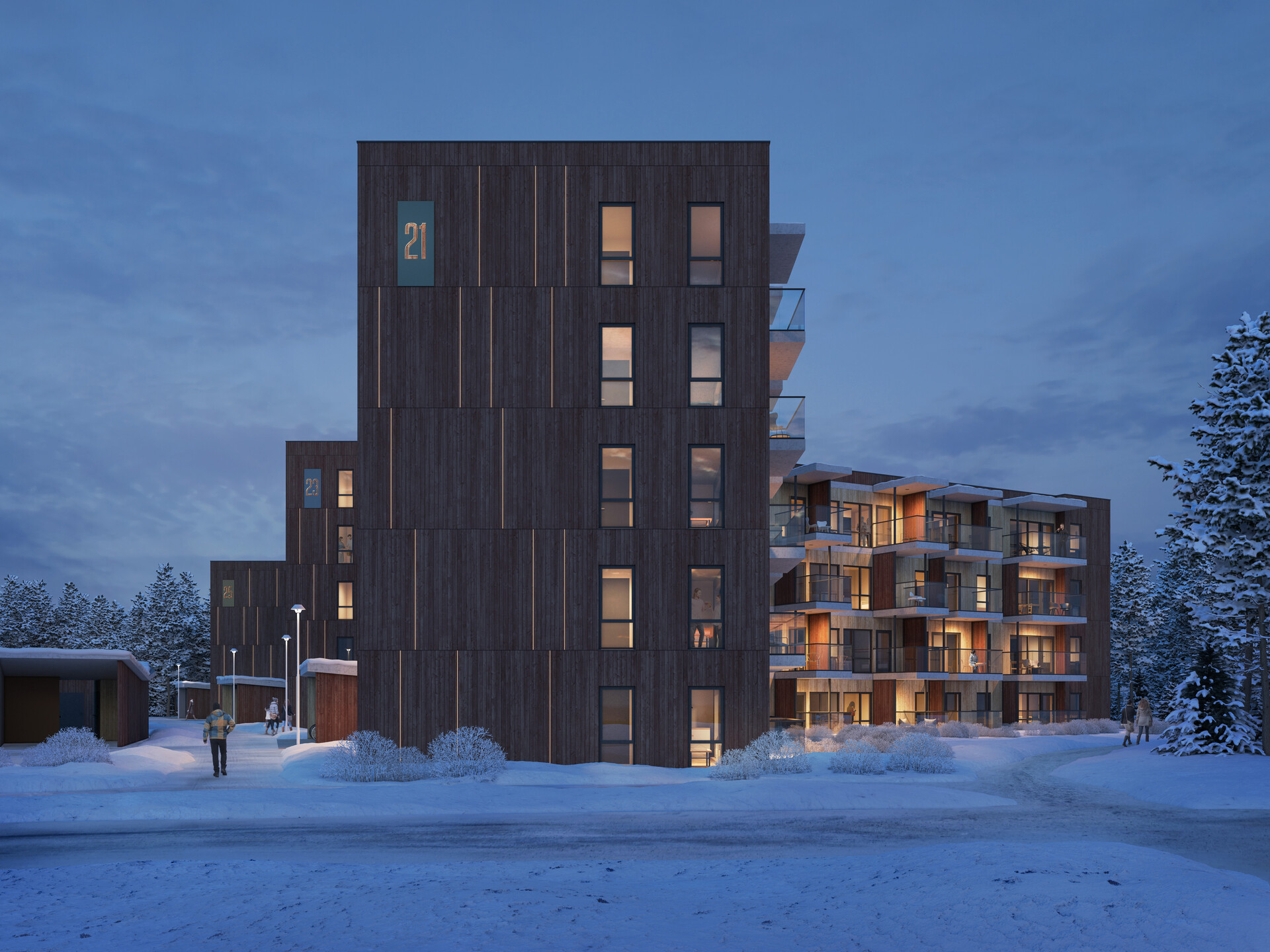 ArtStation - Skogmo apartments in winter