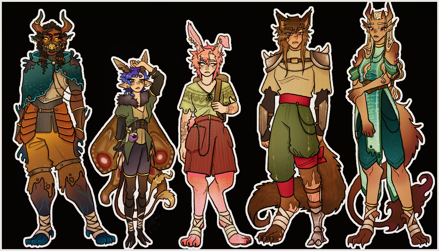 ArtStation - New Moon Character Sheet