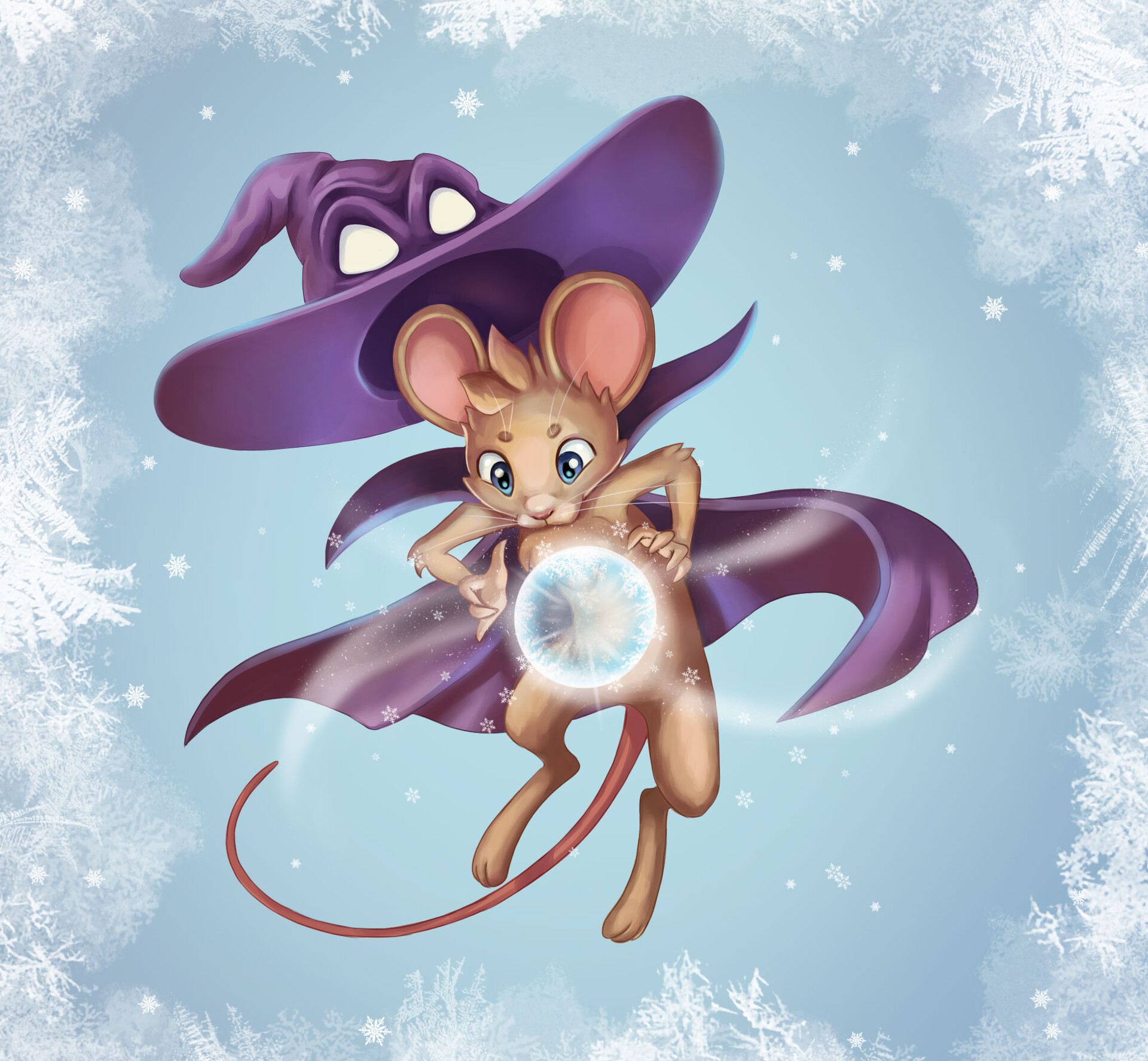 ArtStation - Winter Magic. Wizard Mouse.