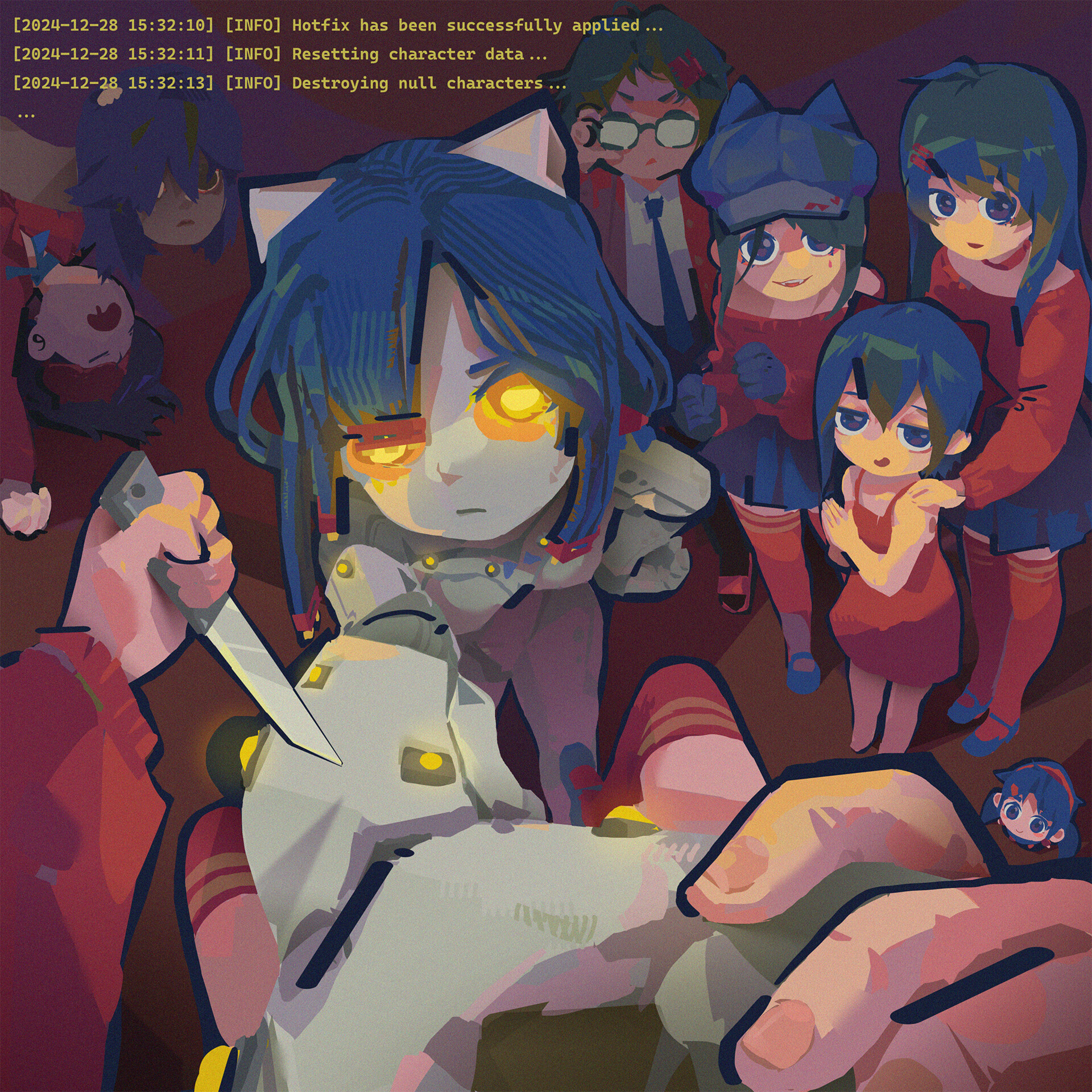 ArtStation - When you are Crazy Mita, and all the game bugs got fixed including you...