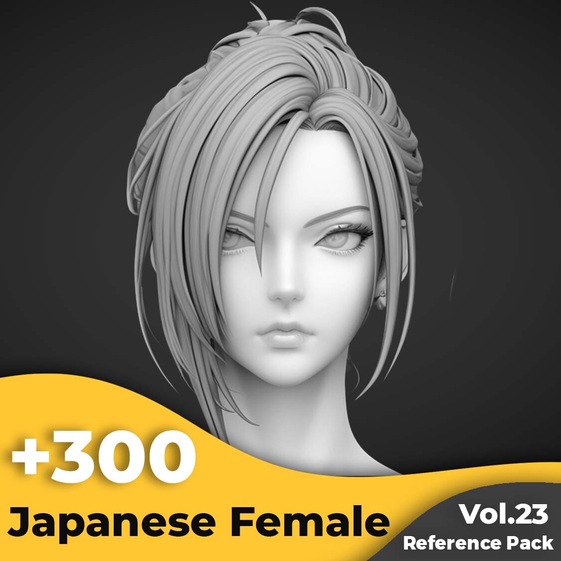 3D Head Sculpt References in 4K - Tika Art - +300 Japanese Female Head ...