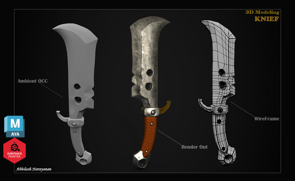 ArtStation - sword 3d modeling