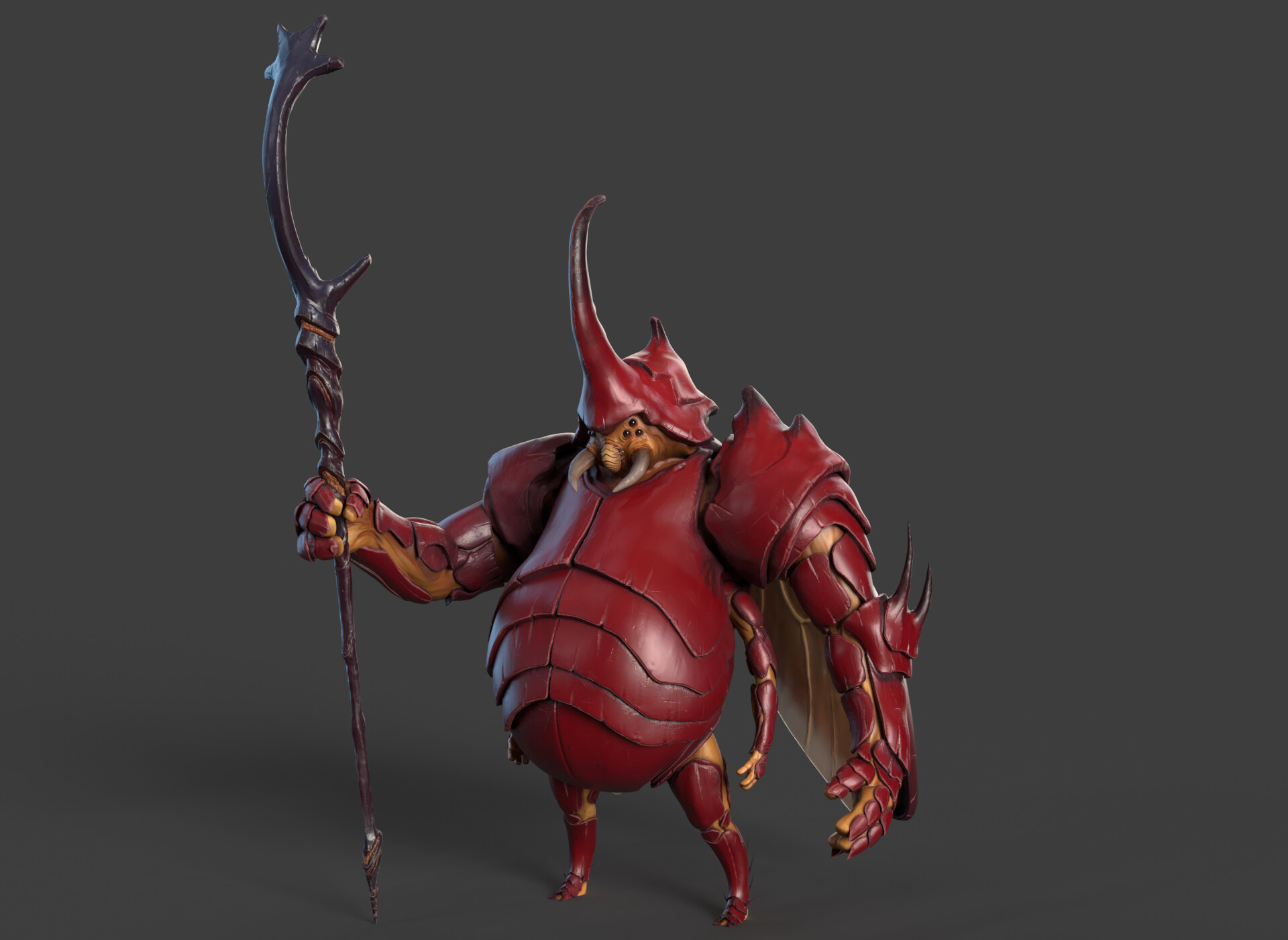 ArtStation - Red Beetle 3D with Weapon