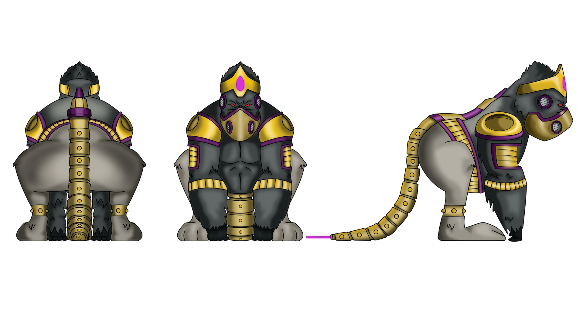 ArtStation - GORILLA CYBORG CONCEPTS & TURNAROUNDS