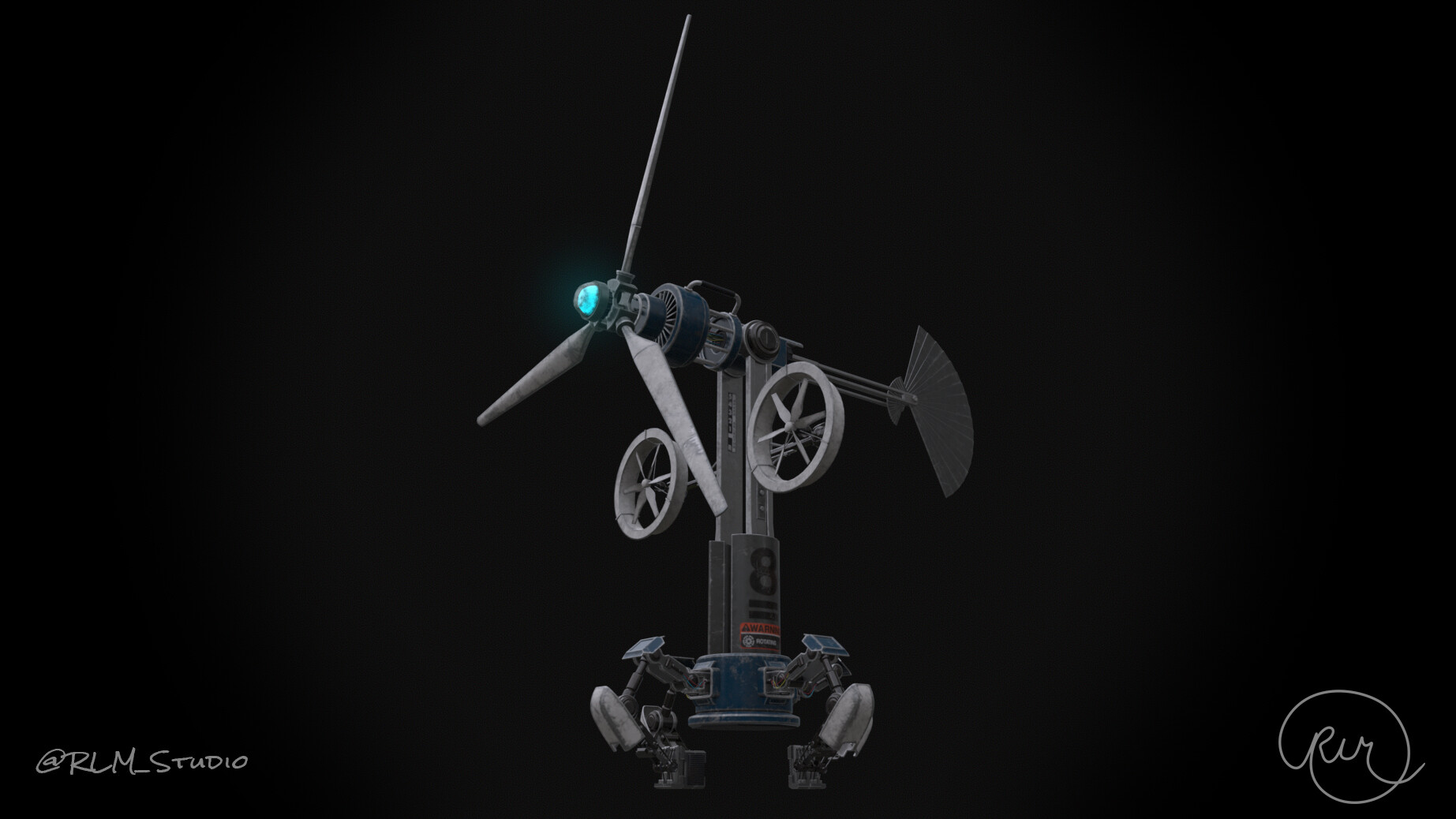 ArtStation - Wind Turbine Robot - 3D Hero Prop