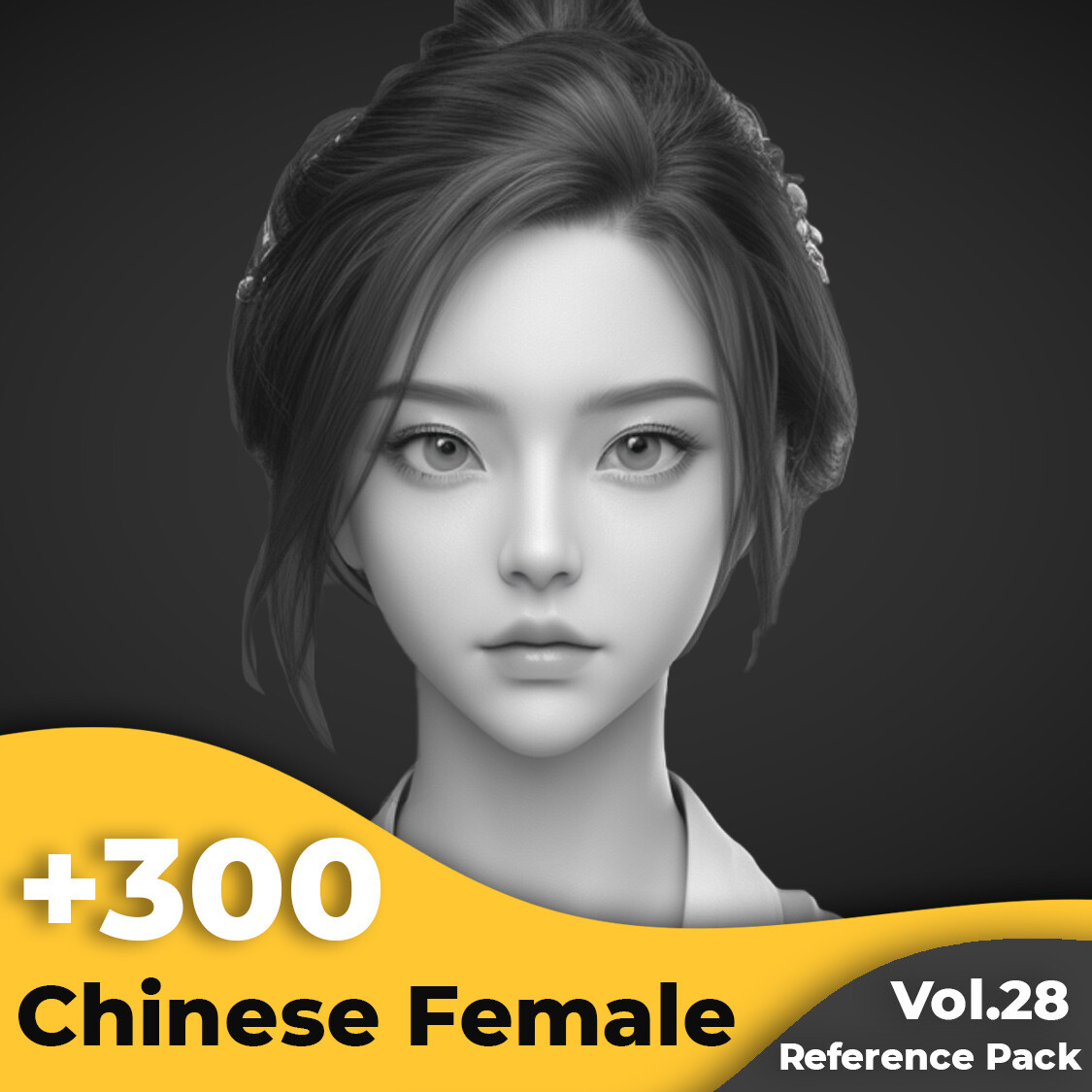 ArtStation - +300 Chinese Female Head Sculpt Reference Images(4k)