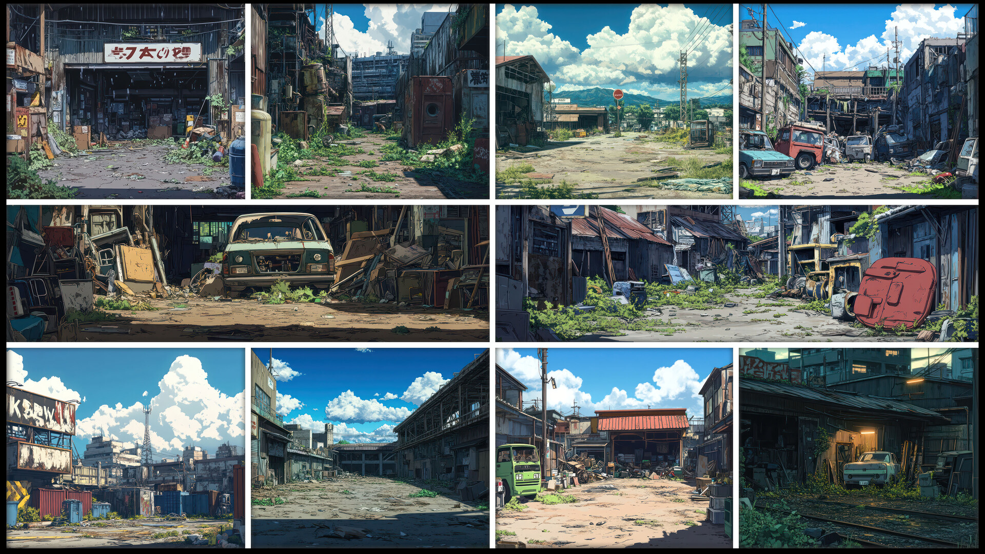 Ferial Concept - 🔹240 Junkyard - Anime Concept Reference Image Pack v ...