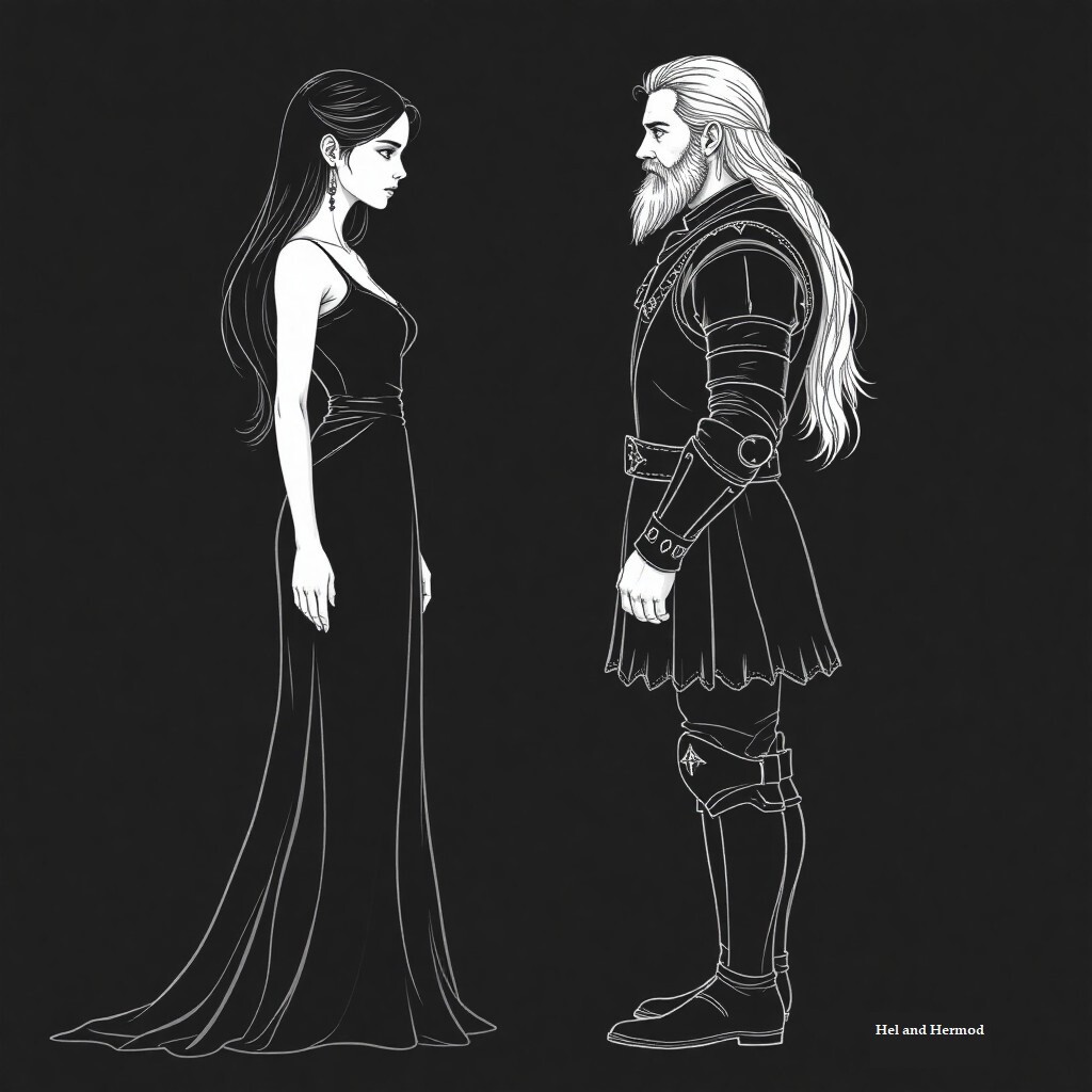 ArtStation - Hel and Hermod