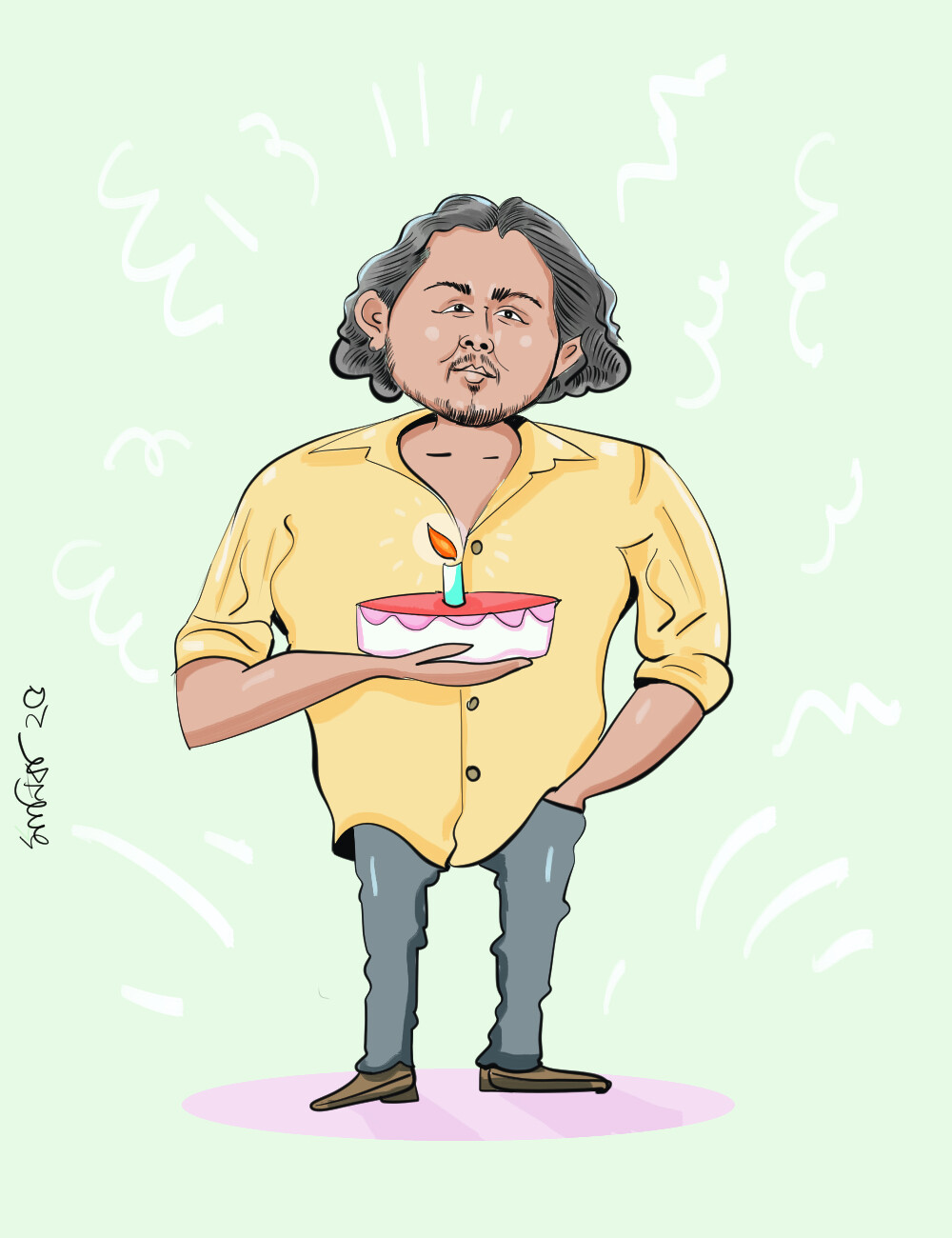 ArtStation - birthday caricature