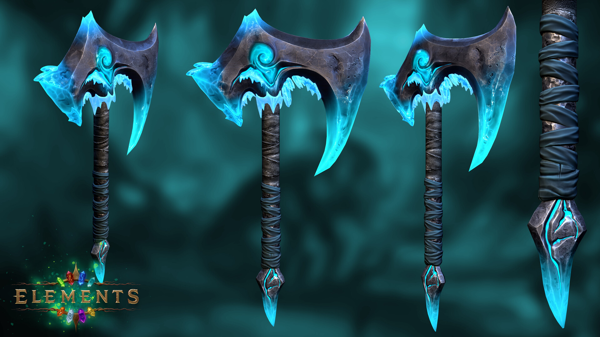 ArtStation - Elements - Ice Weapons & Armor