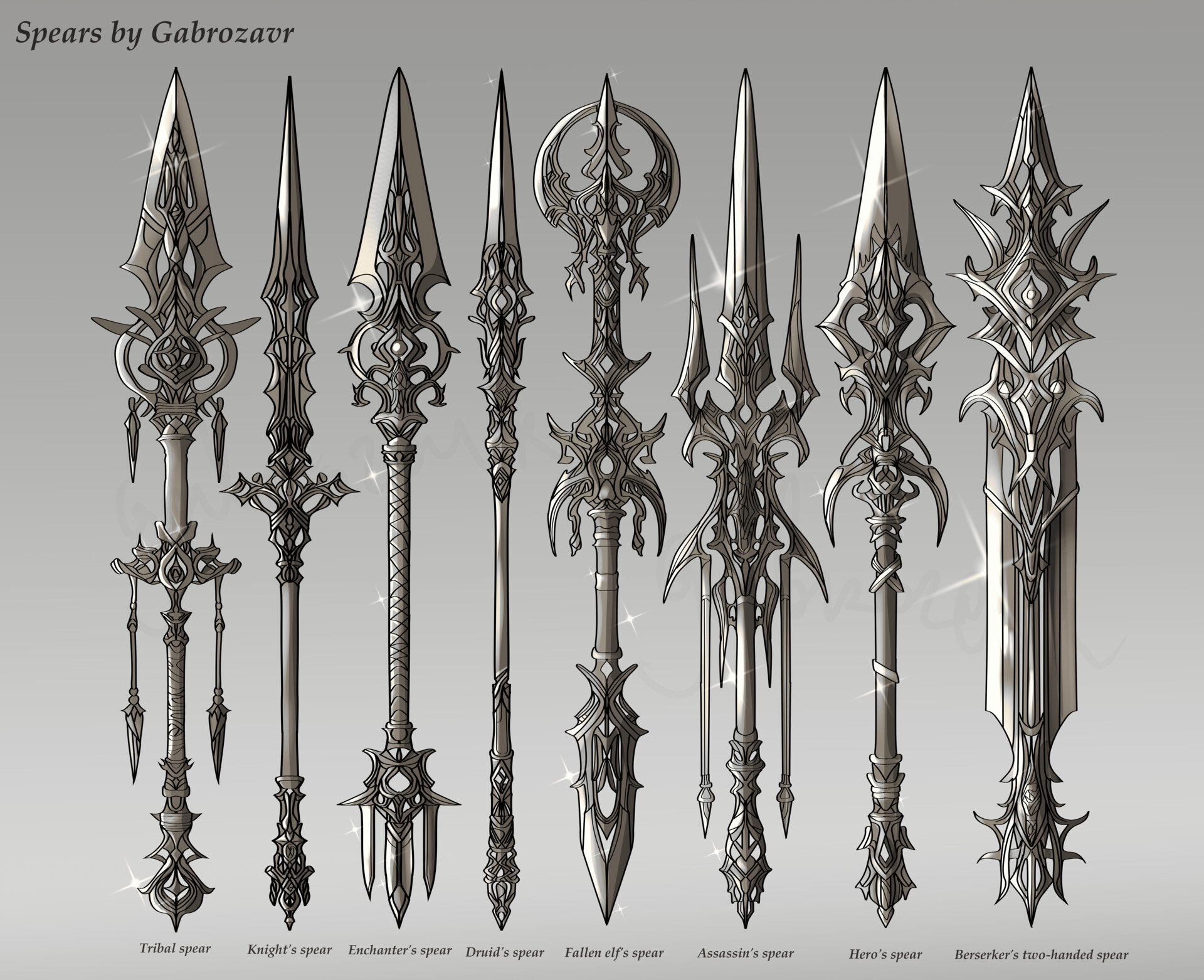 ArtStation - Weapon Concept: Spears"