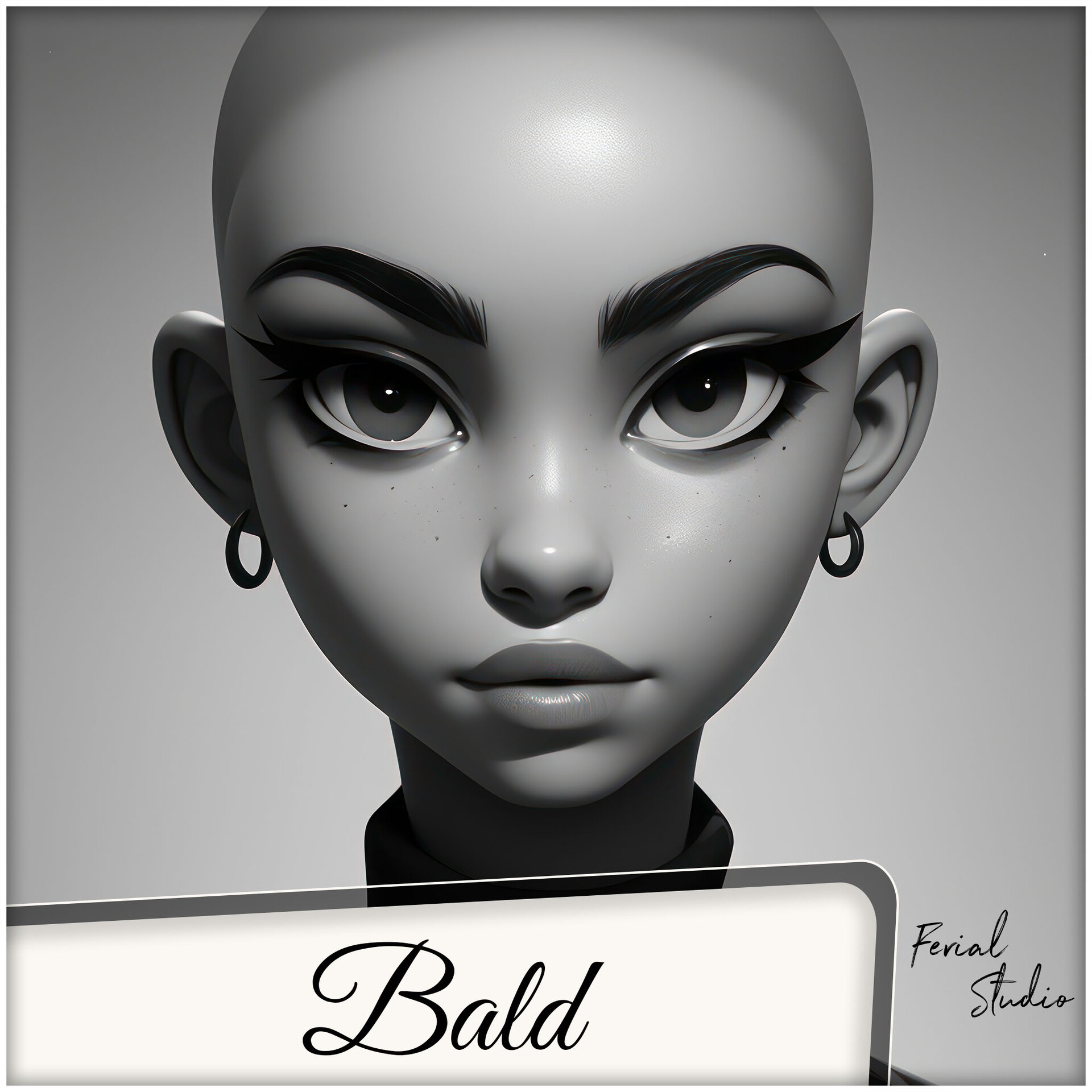 ArtStation - 🔹240 Bald Head Model - Male and Female Reference Image ...