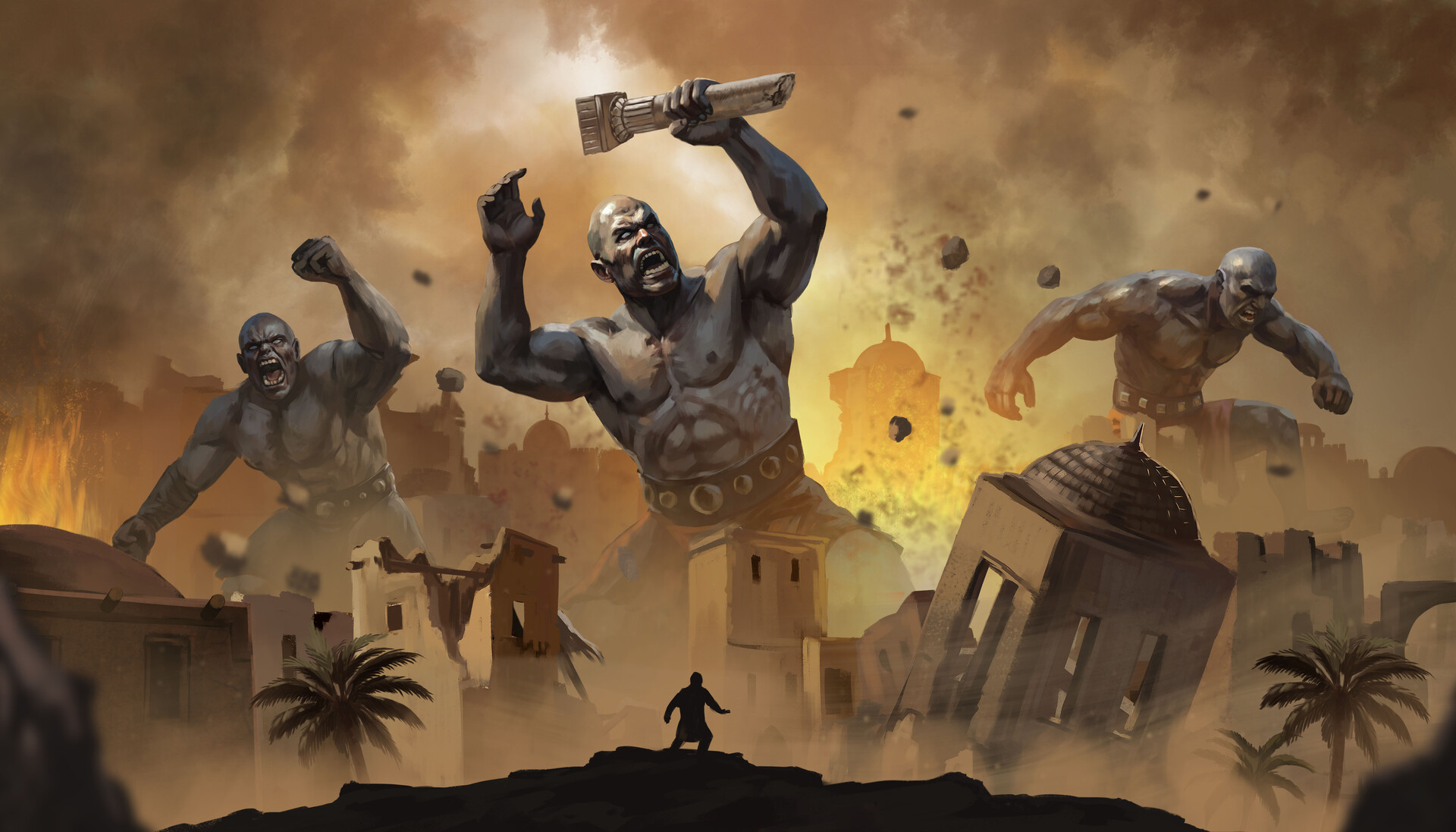 ArtStation - Giants Destroy city