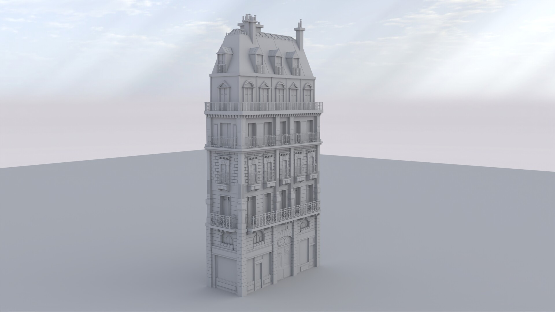 ArtStation - Haussmannian facade