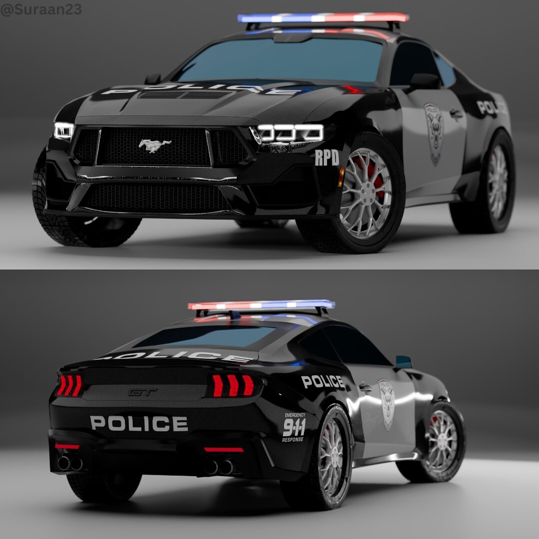ArtStation - Ford Mustang GT Police Car