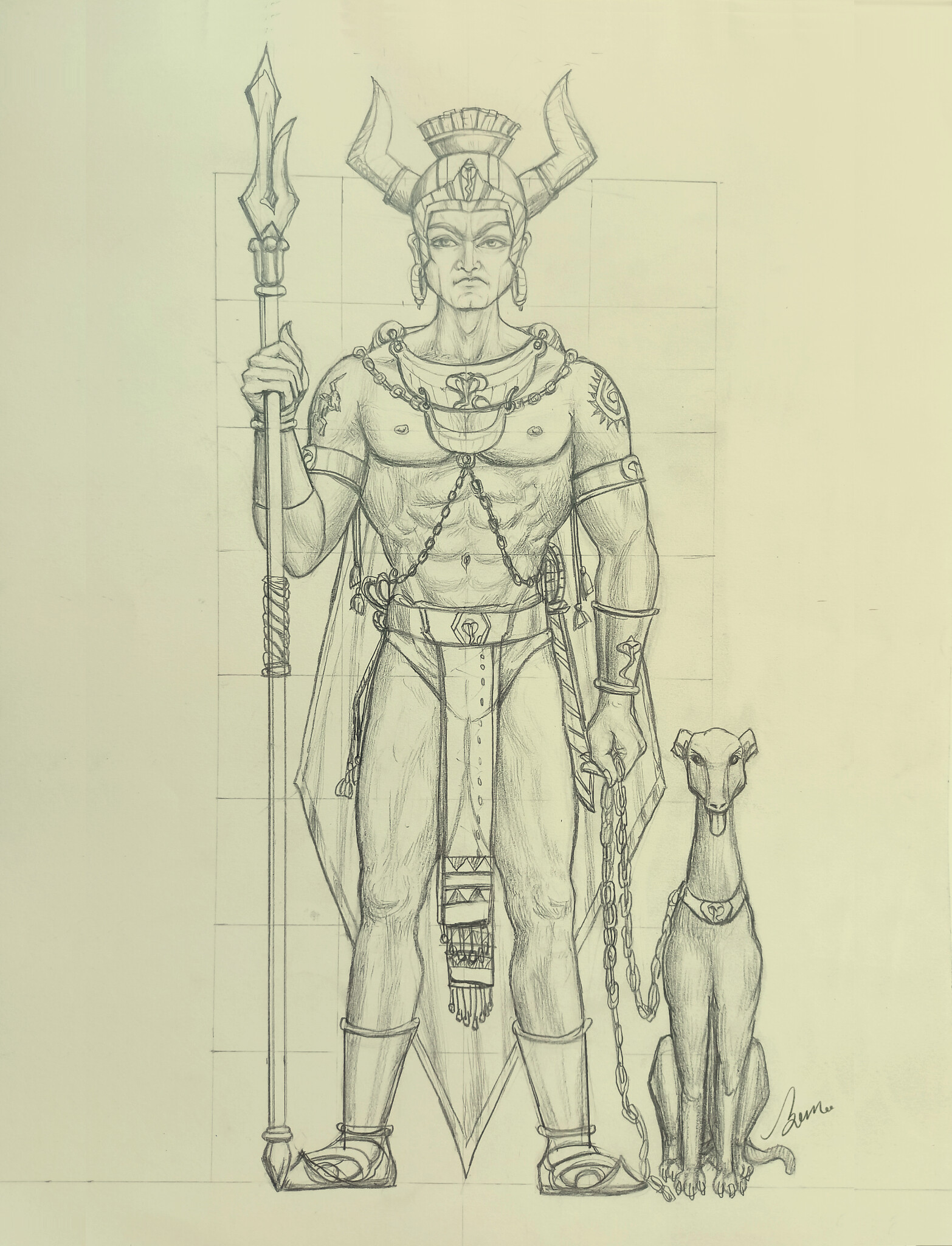 ArtStation - Mohenjo Daro Warrior Sketching