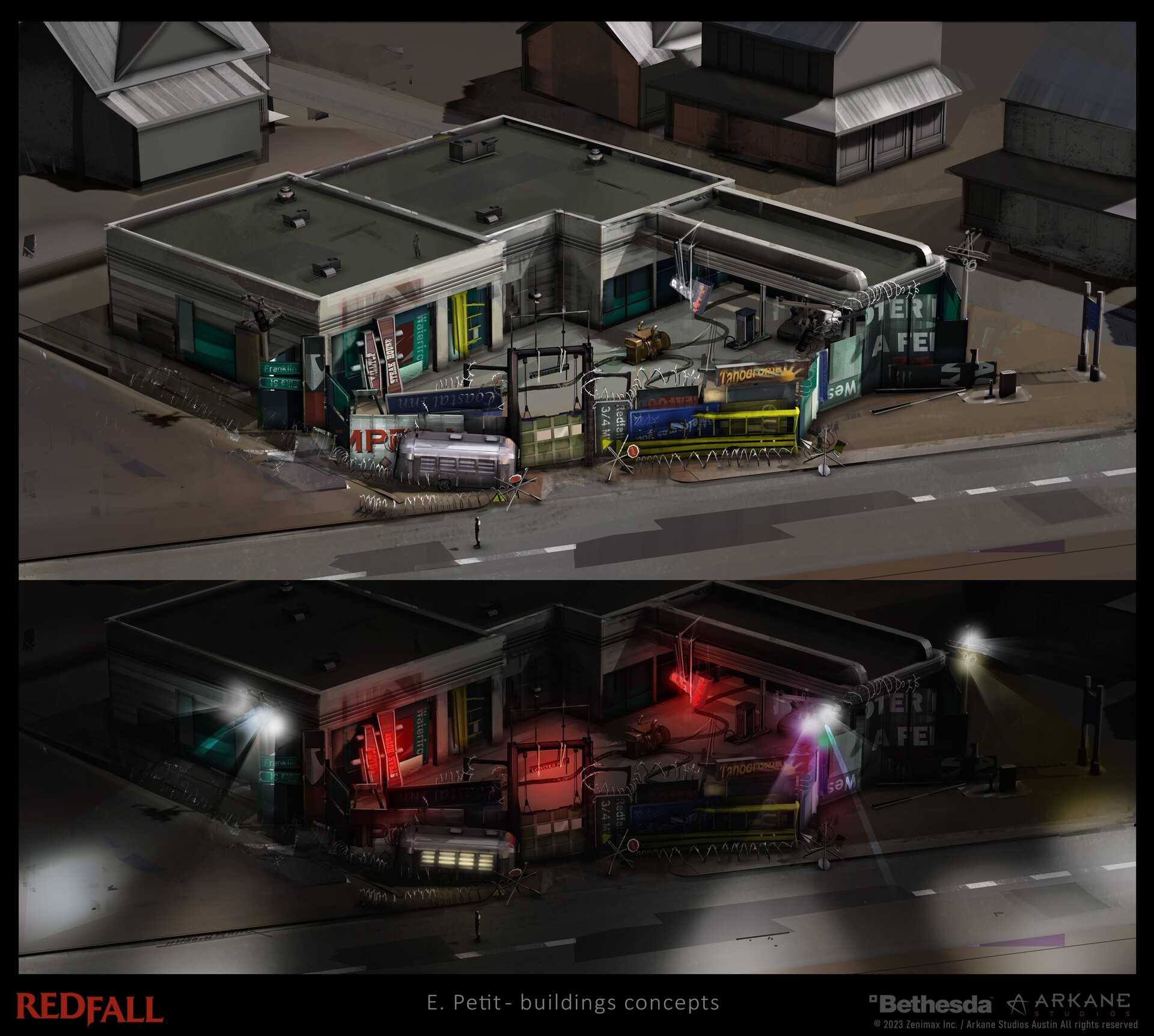 ArtStation - Redfall gas station concept