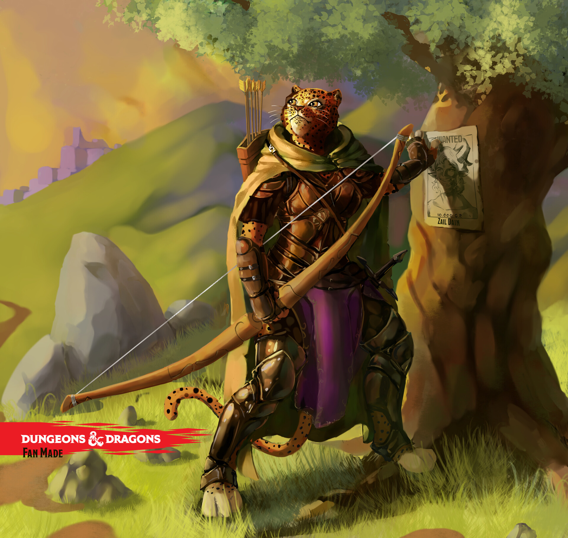 ArtStation - Tabaxi - Bounty Hunter - Dungeons And Dragons