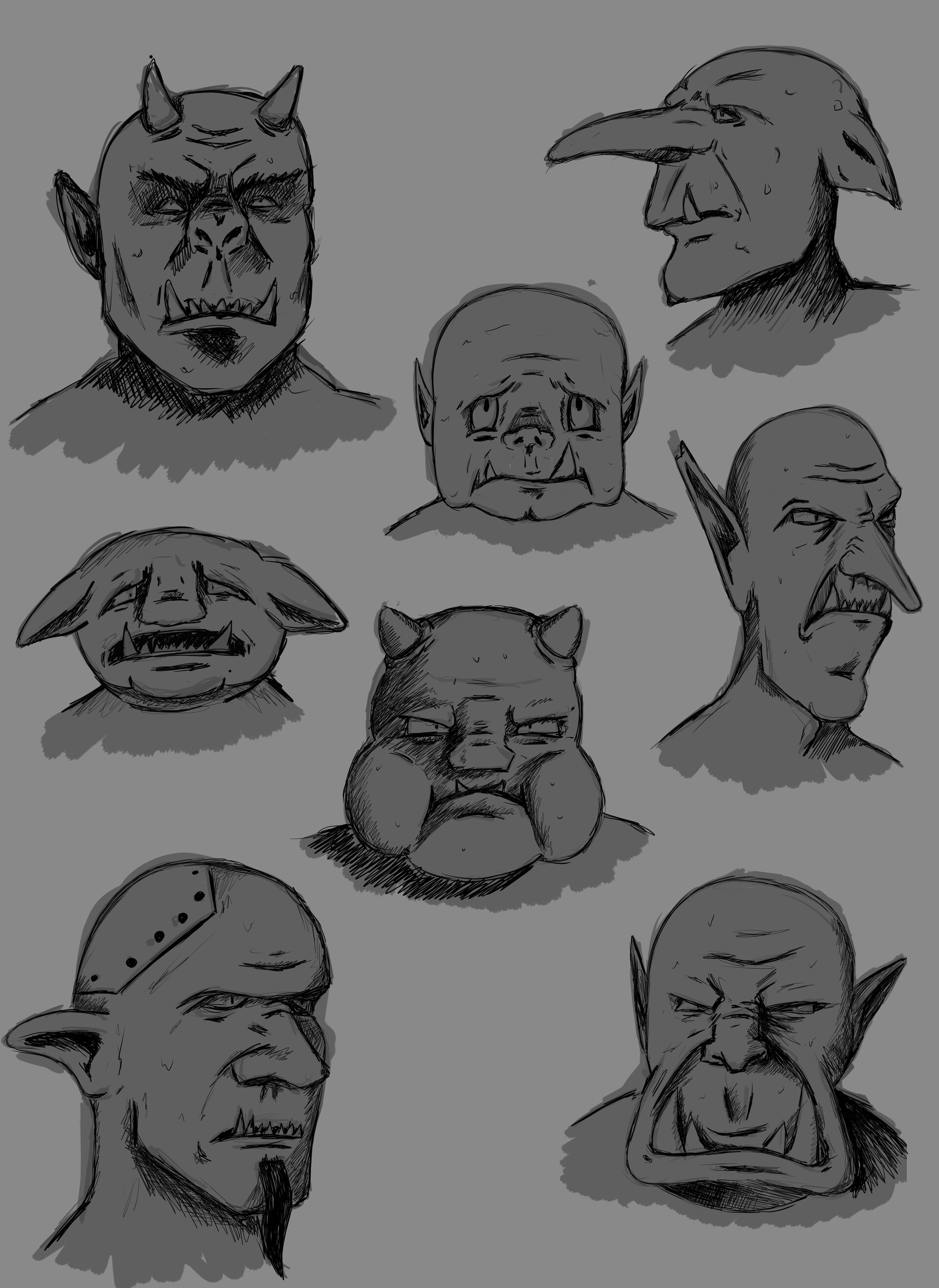 ArtStation - study of orc faces