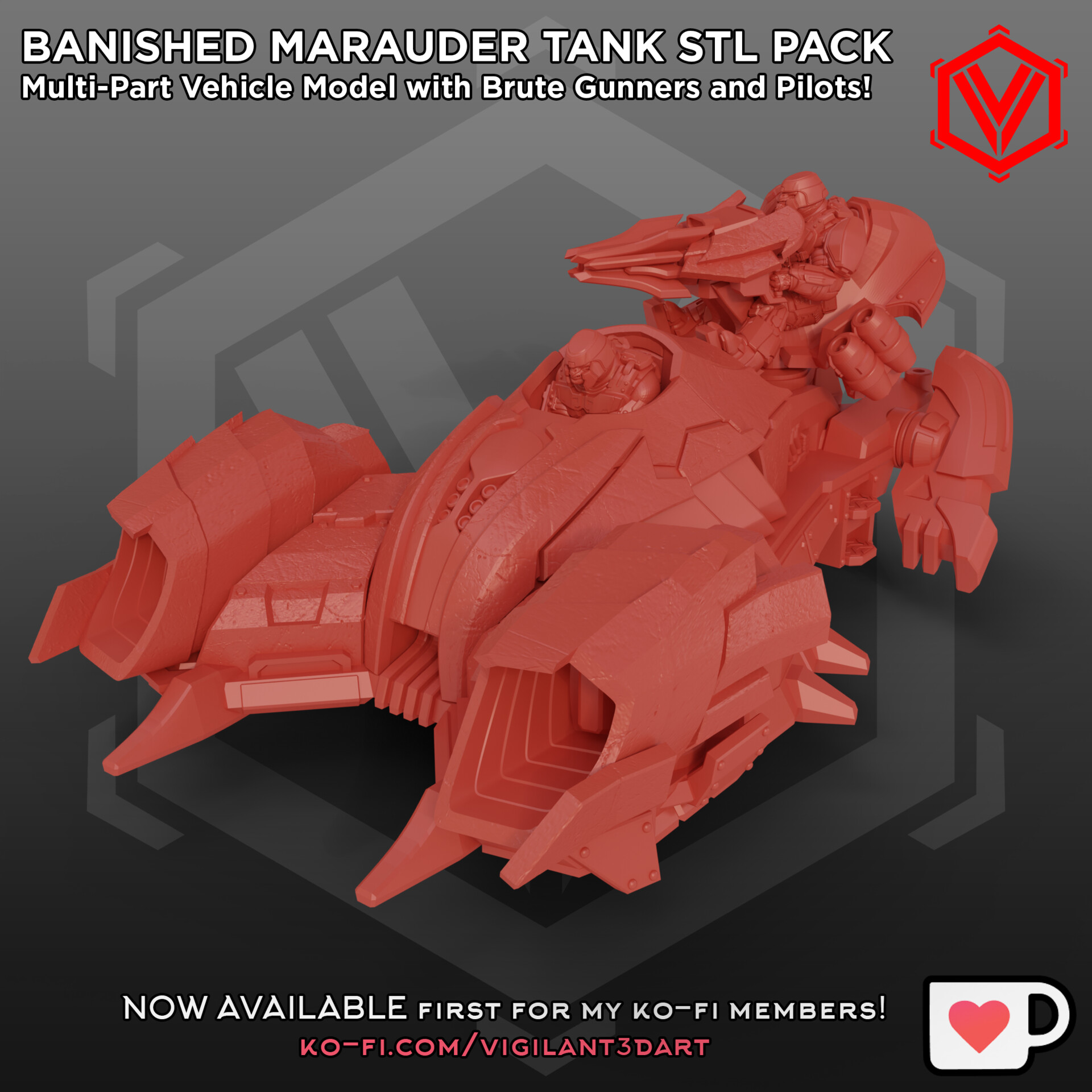 ArtStation - Banished Marauder Tank - Halo Miniature Fan Project