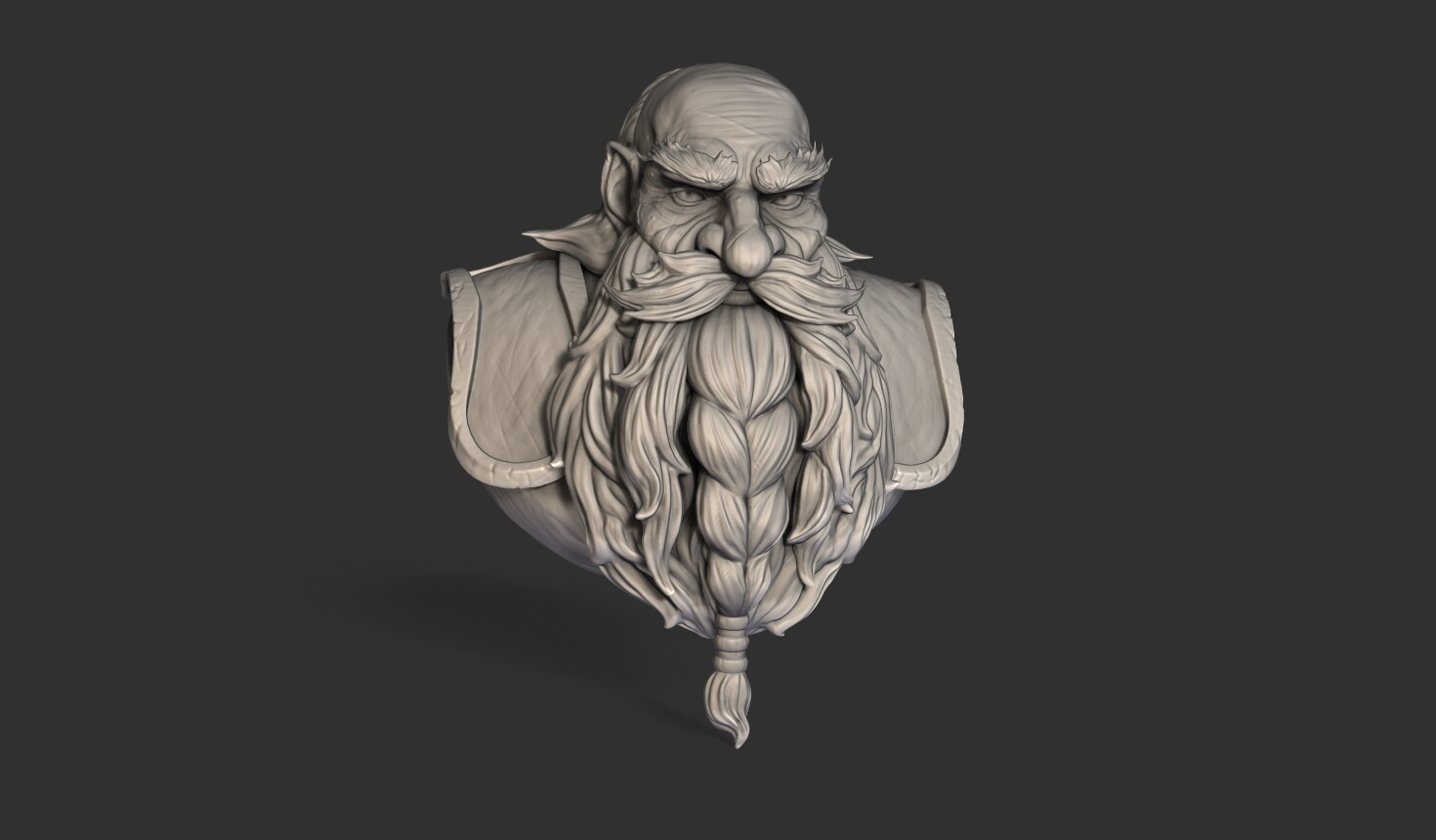 ArtStation - Dwarf bust sculpt