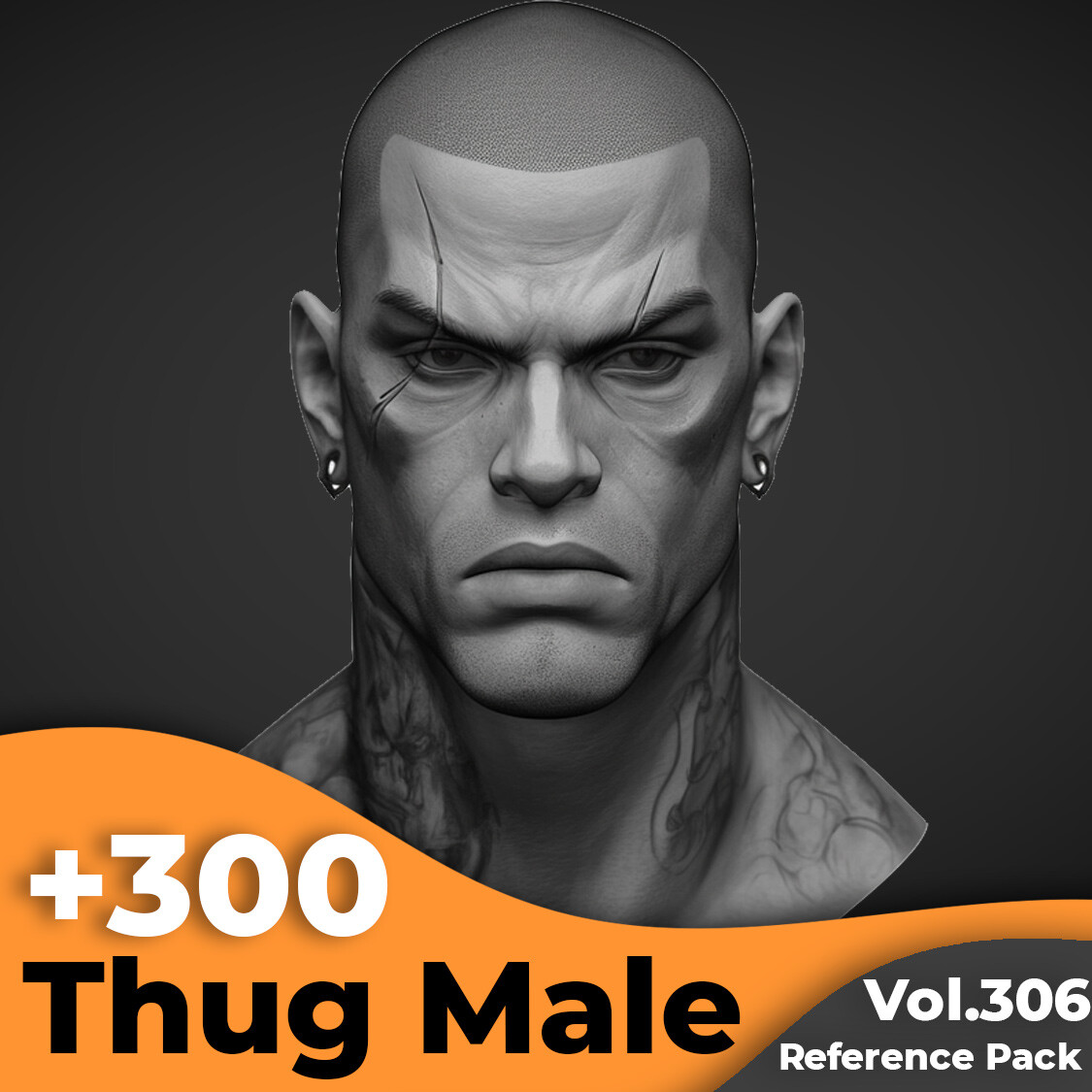 ArtStation - +300 Thug Male Head Sculpt Reference Images(4k)
