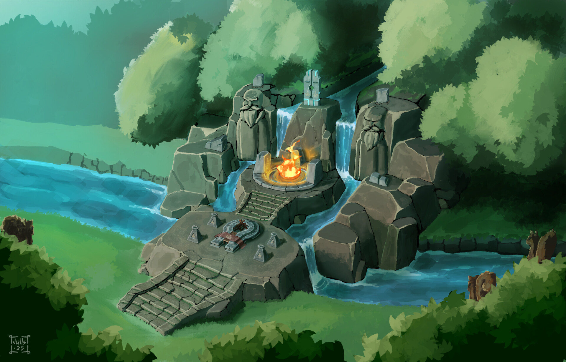 ArtStation - Eternal Flame Fall