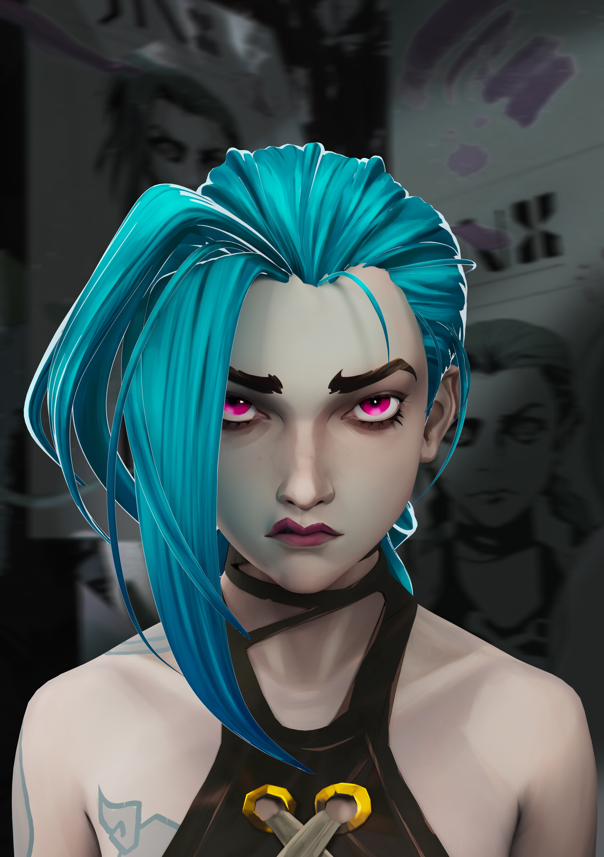 Sandip Dhole - Jinx Fan art WIP