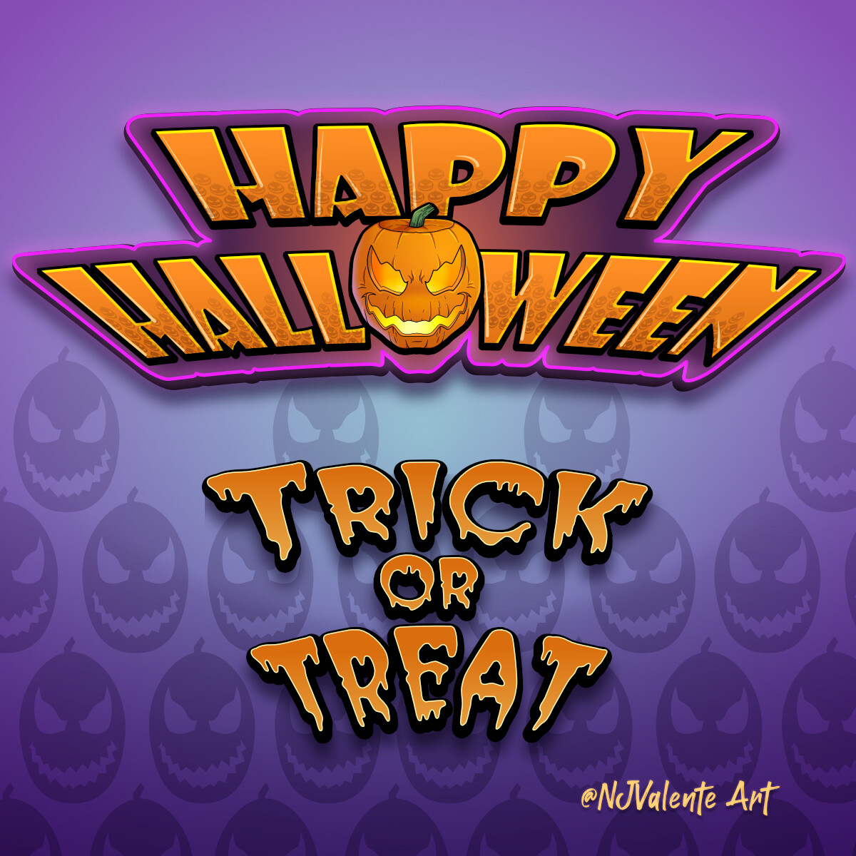 ArtStation - Happy Halloween Logo Step by Step YouTube Tutorial