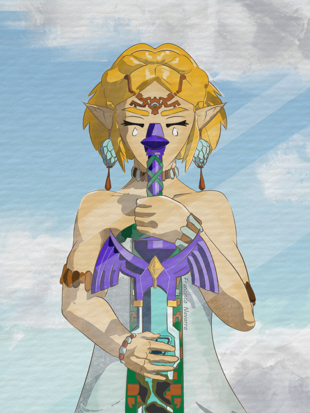 ArtStation - Zelda TOTK: Zelda fan art