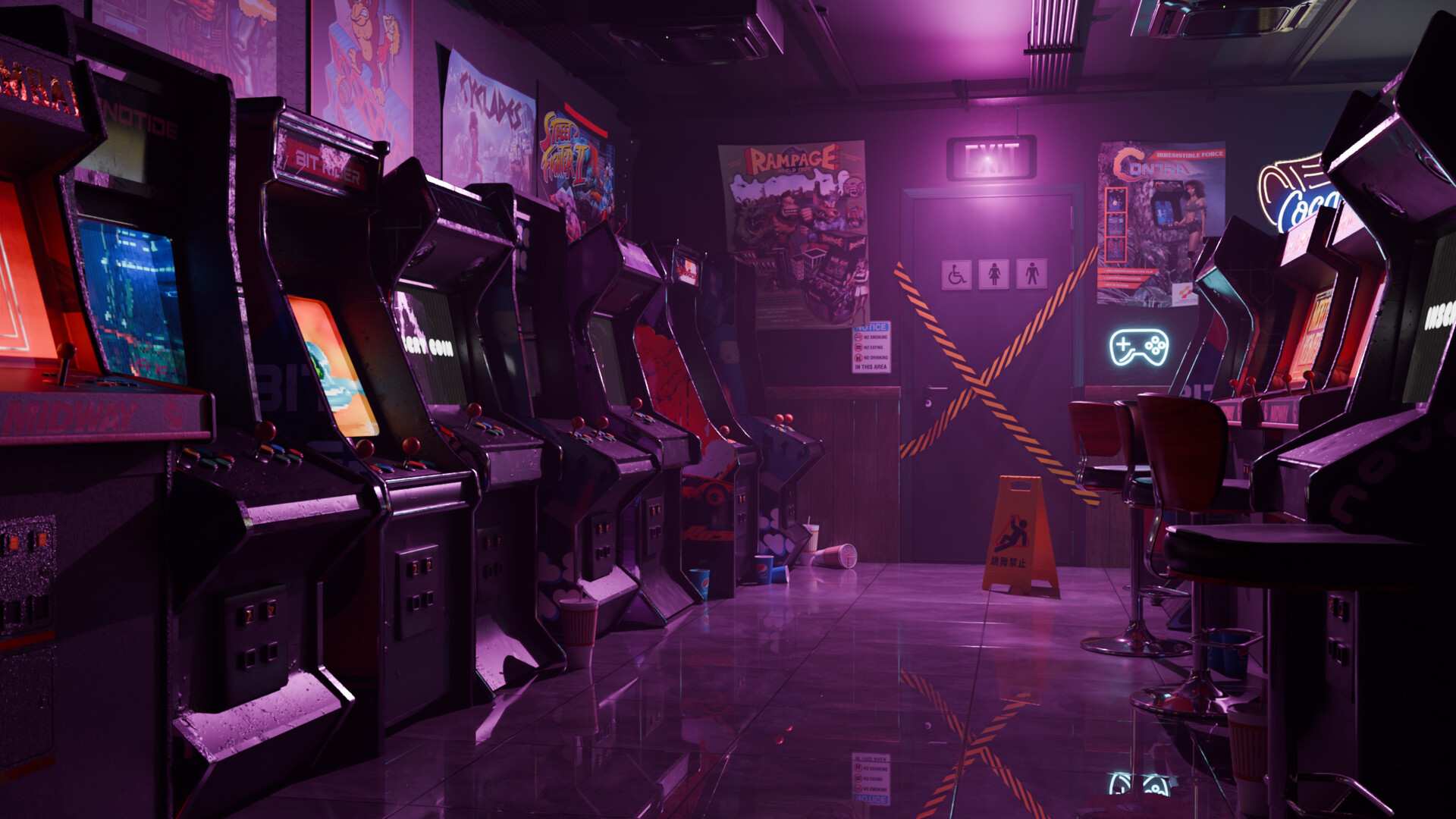 ArtStation - 90's ARCADE Room