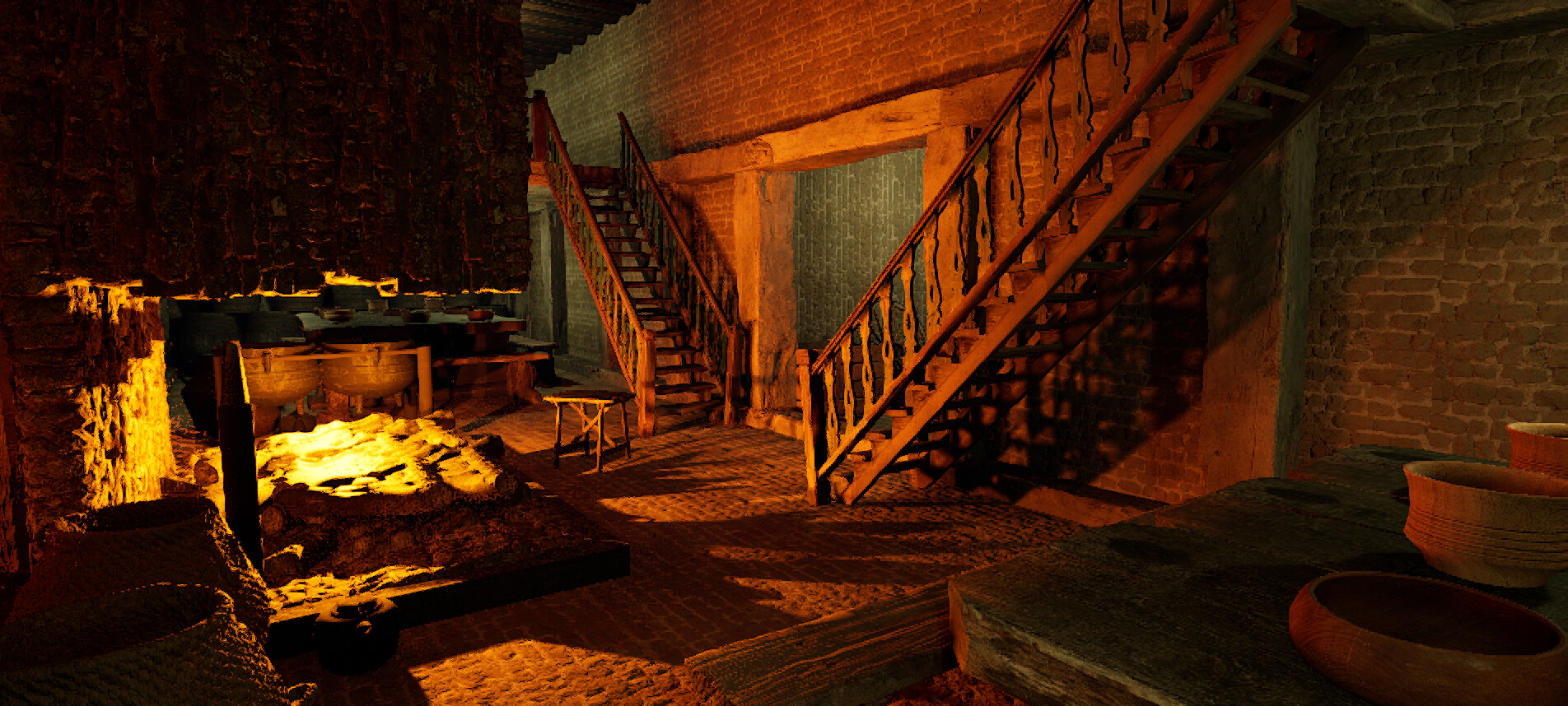 ArtStation - Celtic Medieval Tavern 3 Rooms Interior Project