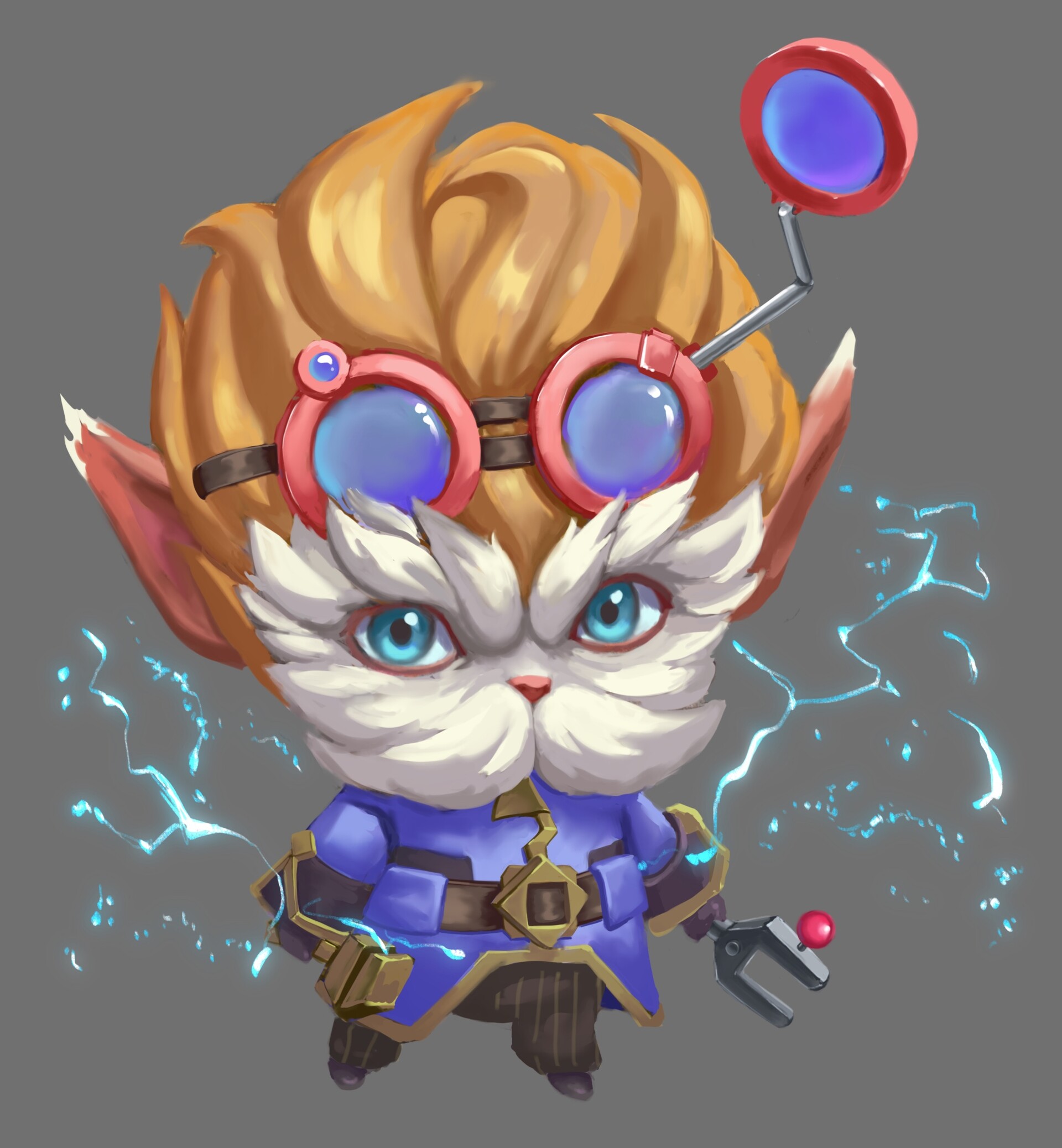 ArtStation - TFT Chibi Heimerdinger tactician concept/ Fan Art