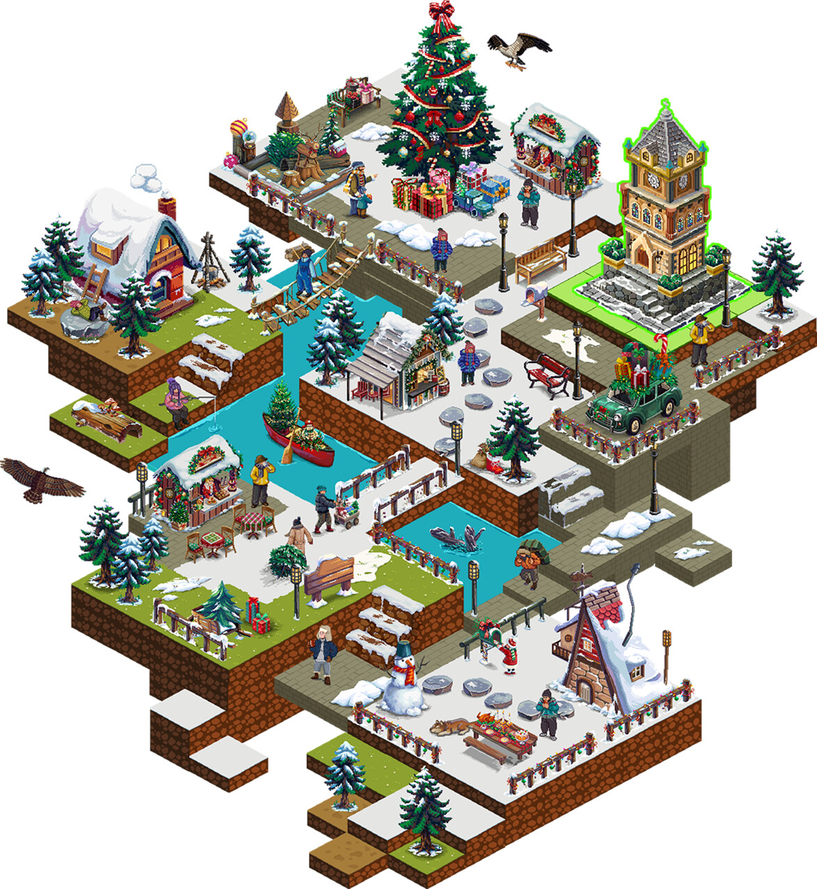 ArtStation - Simulation Pixel art Games_Xmas event