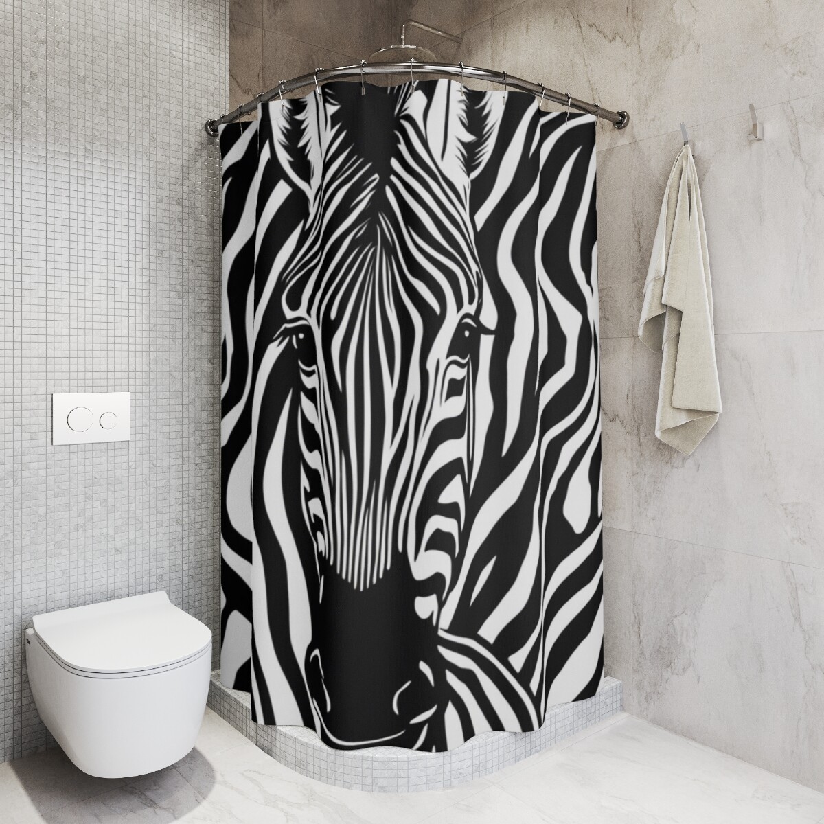 Kelly Johnson - Zebra Shower Curtain