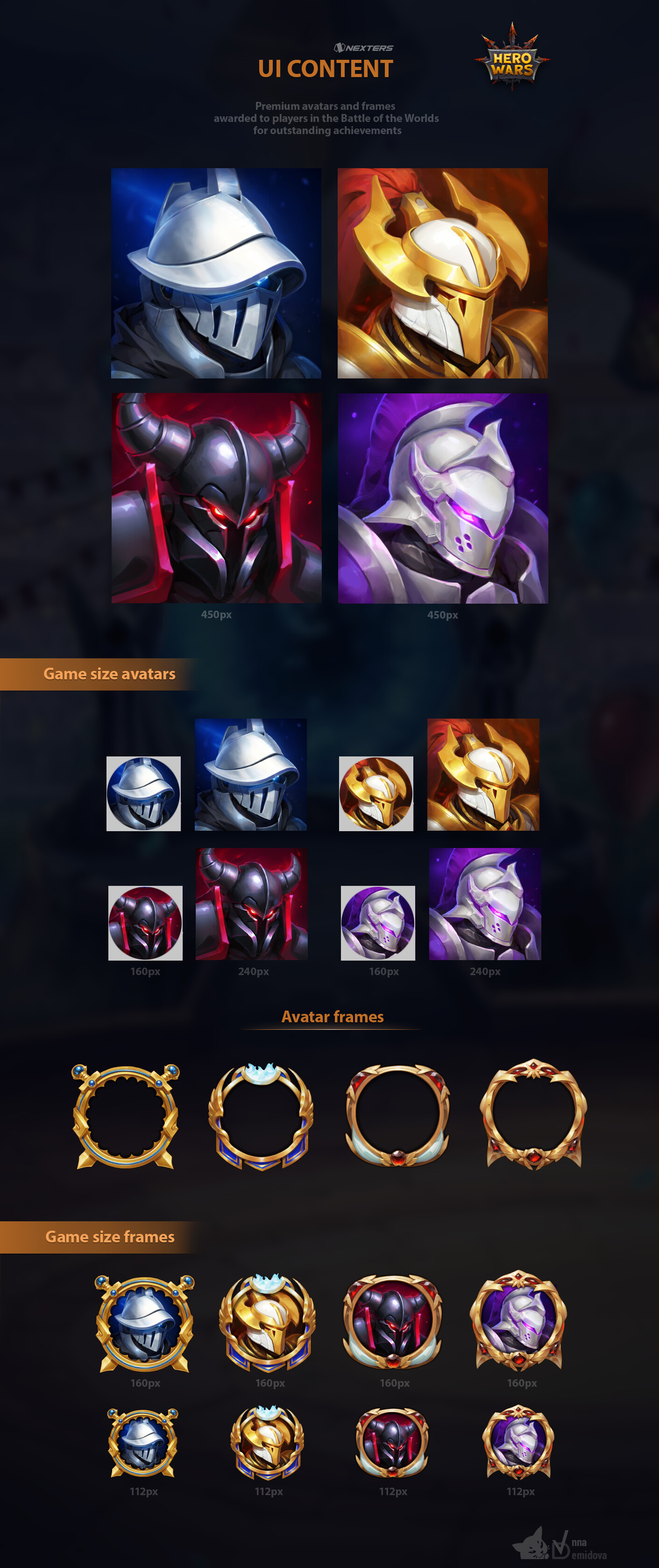 ArtStation - UI Hero Wars - content