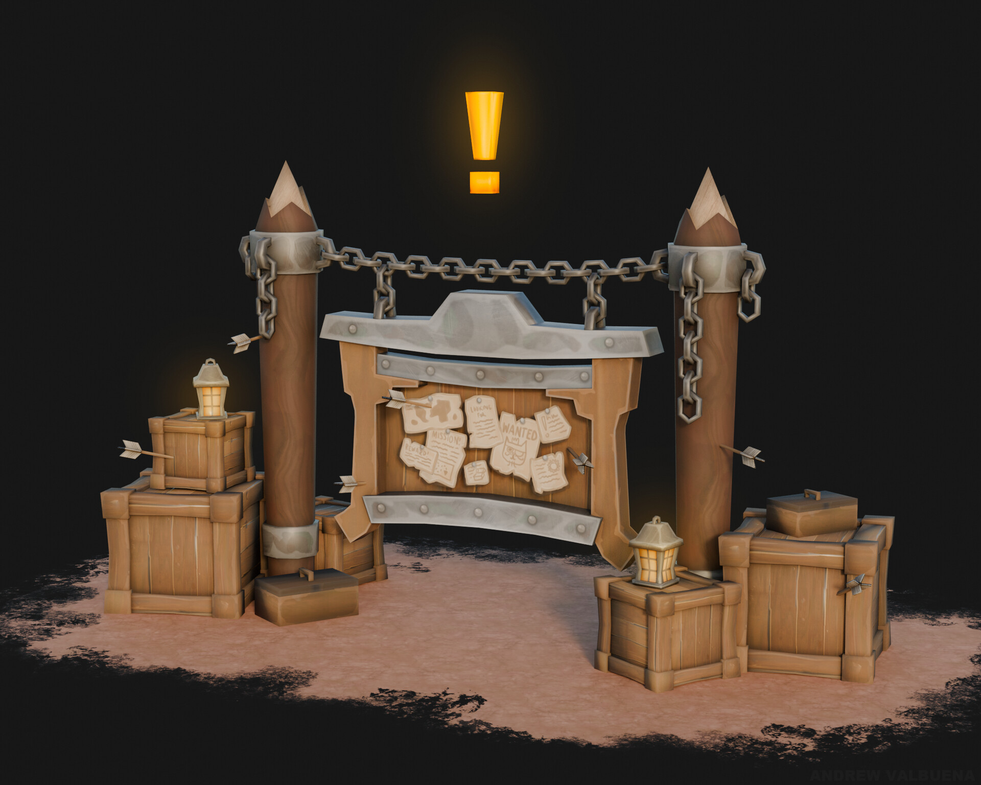 ArtStation - Quest Board Stylized