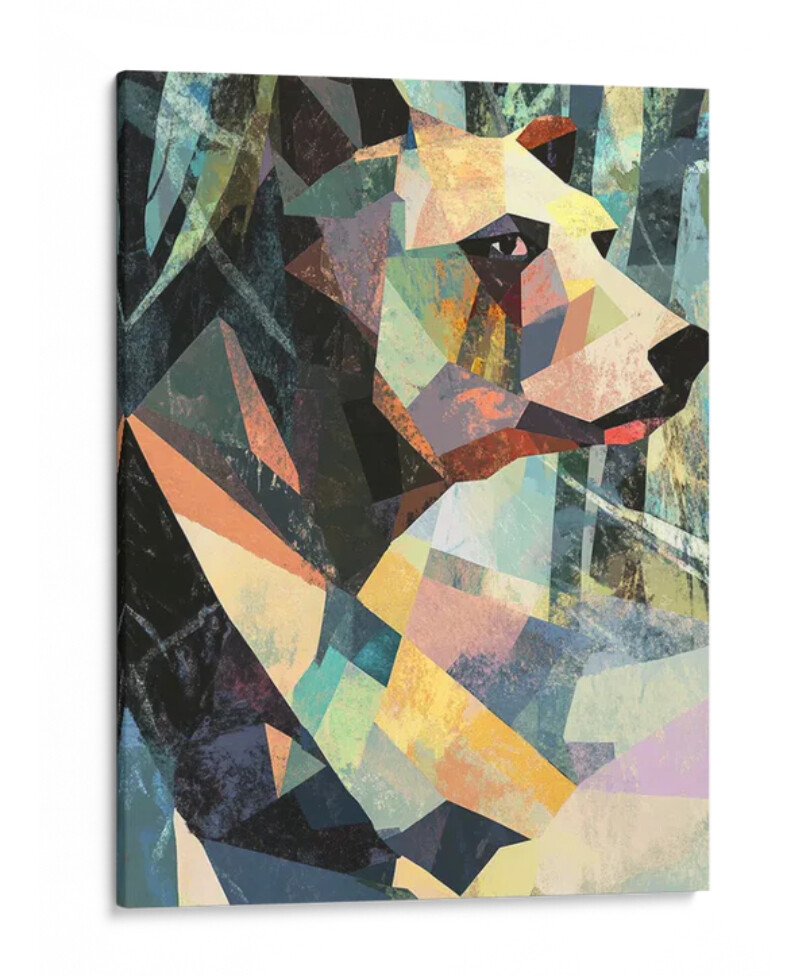 ArtStation - Elegant Cubist Reflection Wall Art